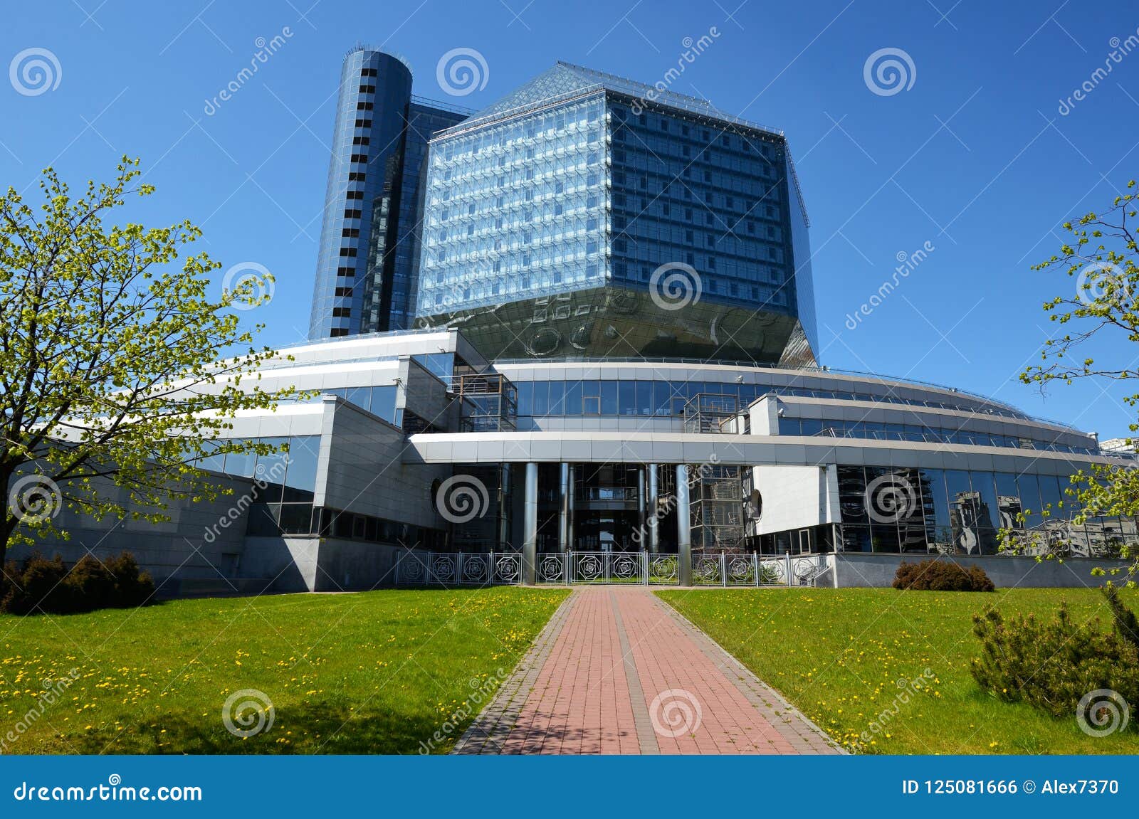 The National Library of Belarus in Minsk Stock Photo - Image of outdoor ...