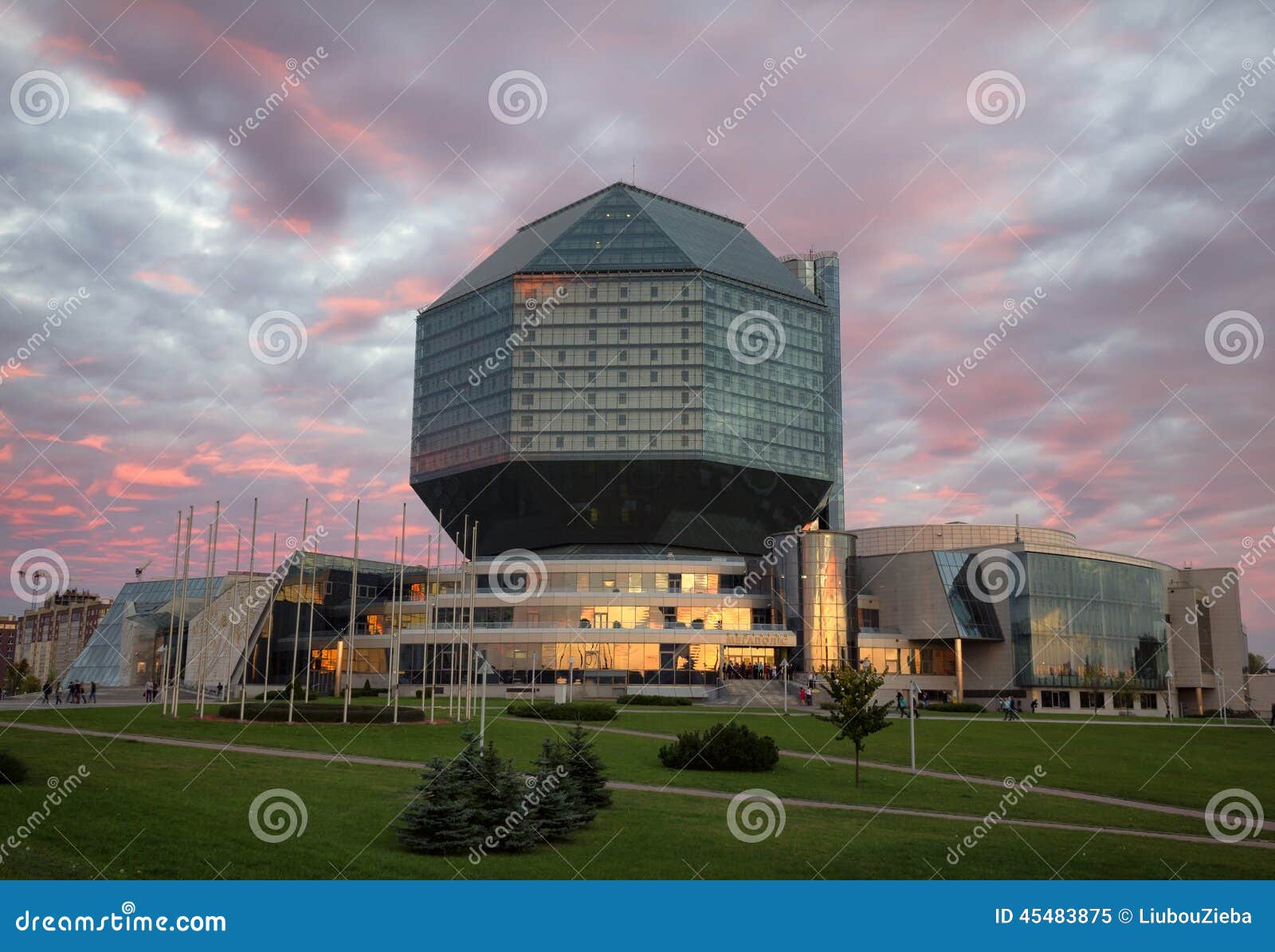 National Library of Belarus Editorial Image - Image of cubic, national ...