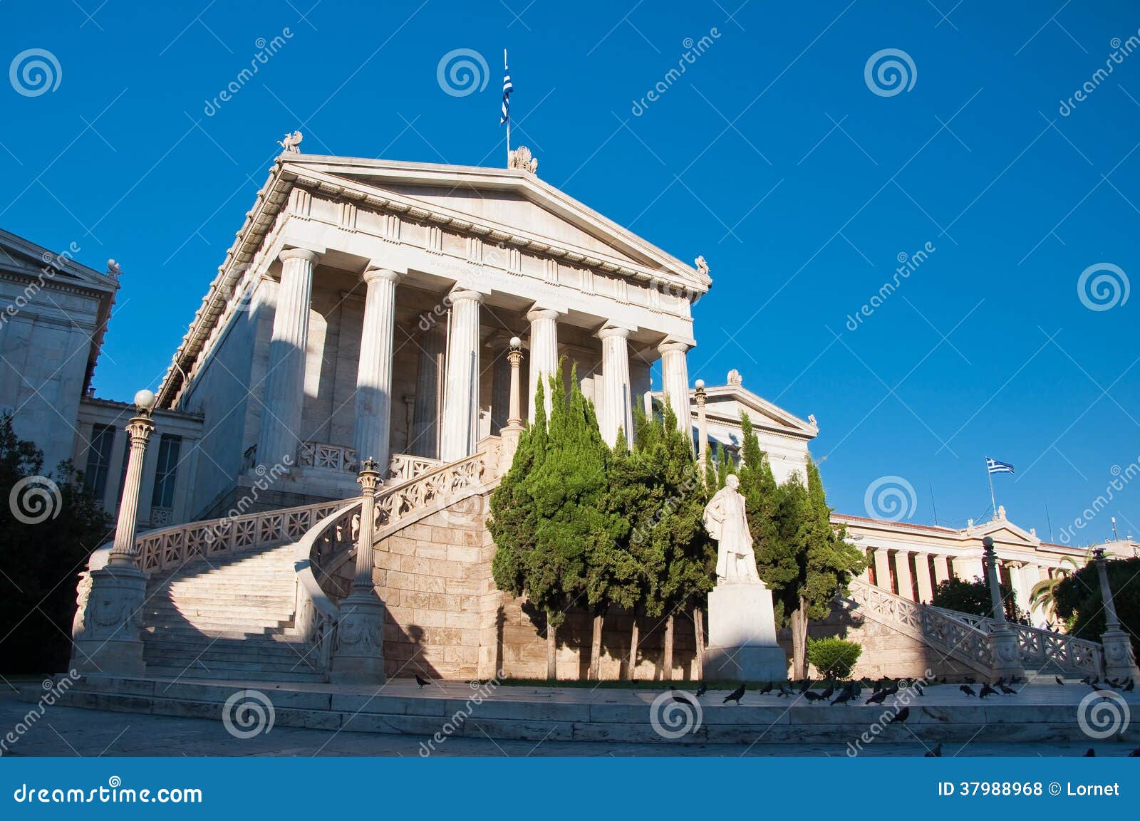 The National Library of Greece. Athens. Stock Photo - Image of ...