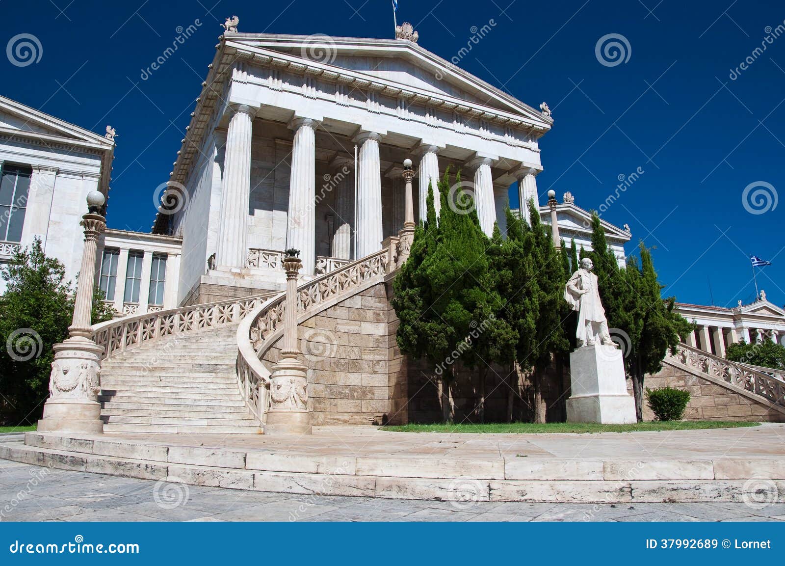 The National Library of Greece. Athens. Stock Image - Image of ...