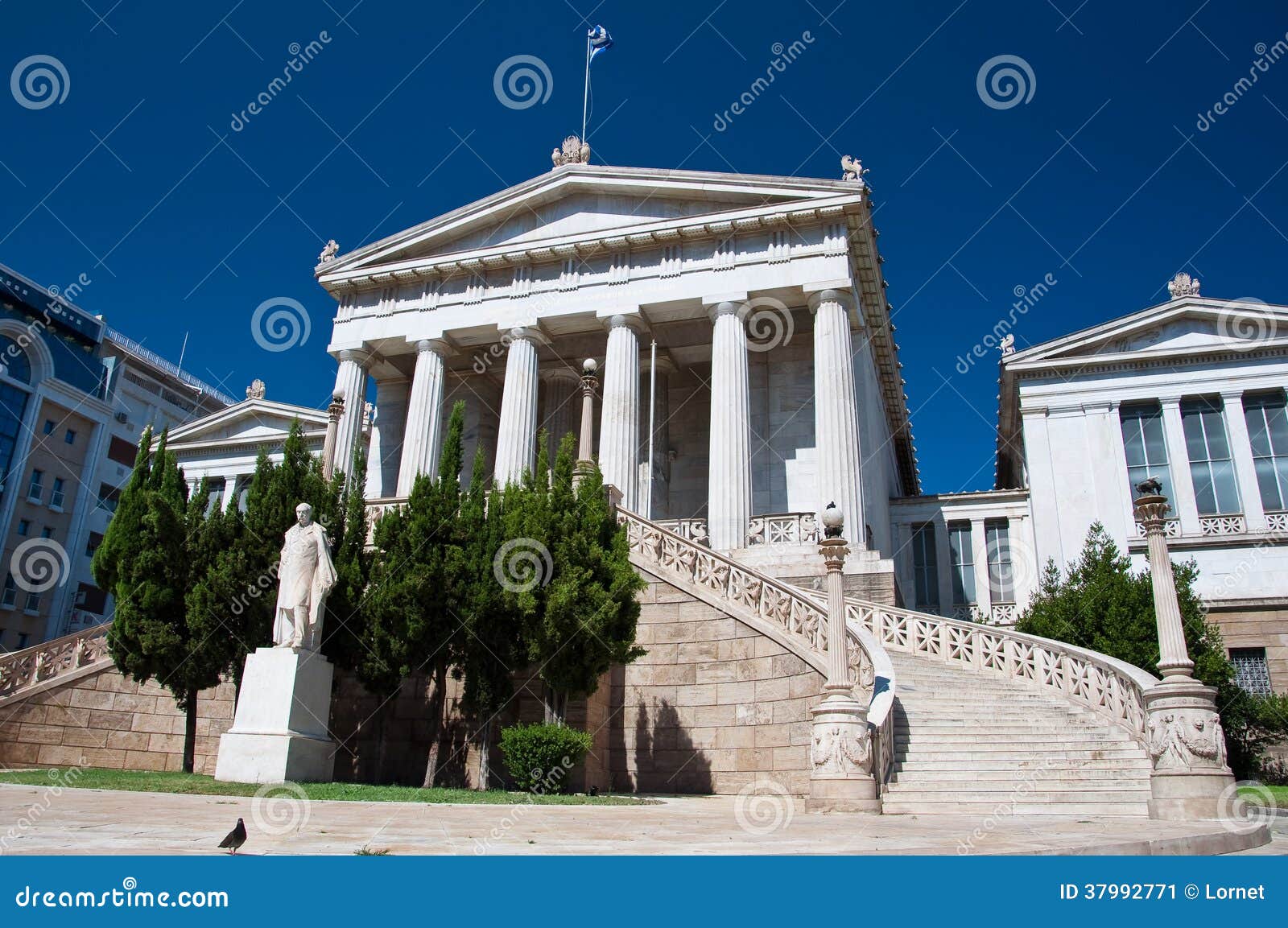 The National Library of Greece. Athens. Stock Image - Image of athens ...