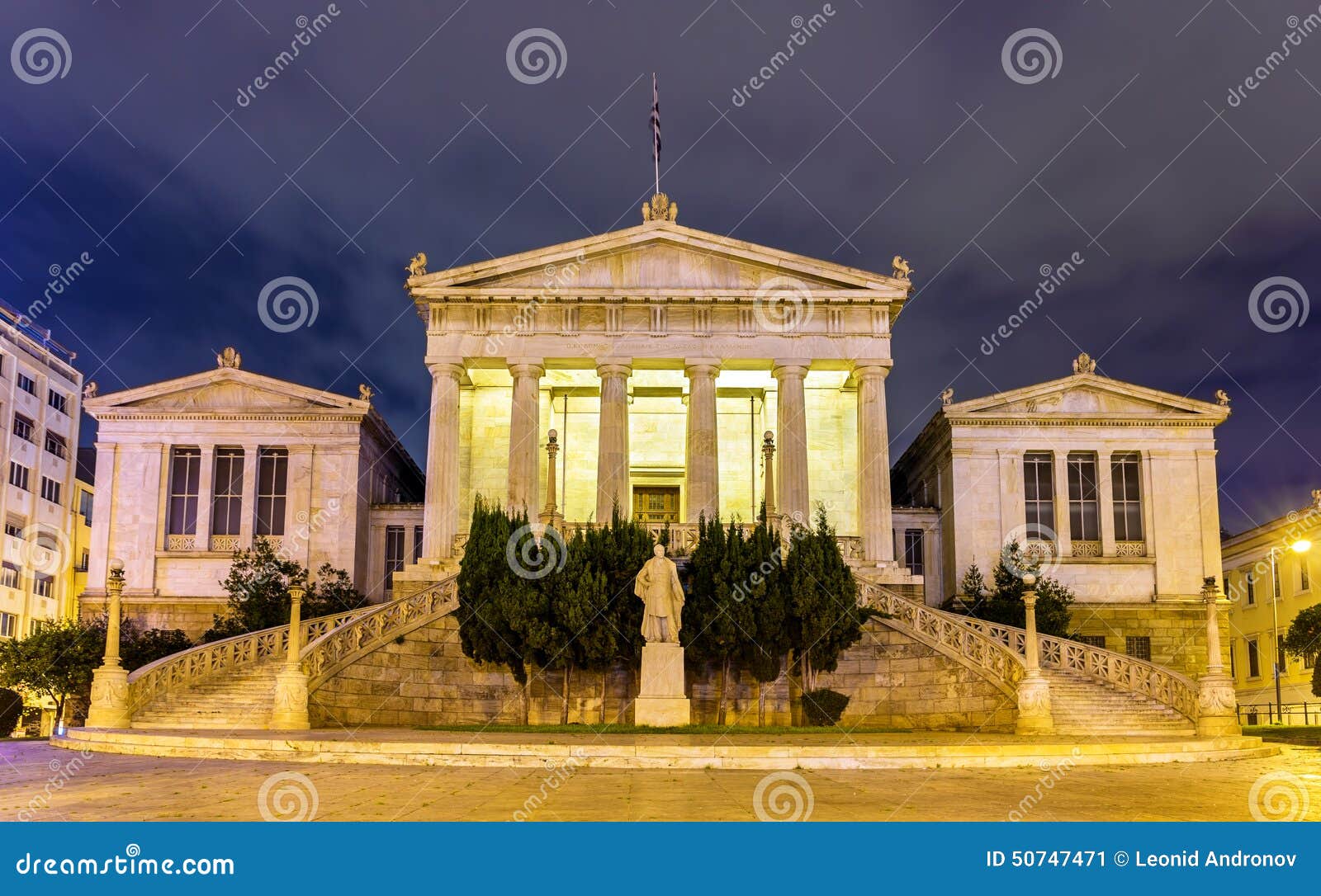 National Library of Greece stock image. Image of illumination - 50747471
