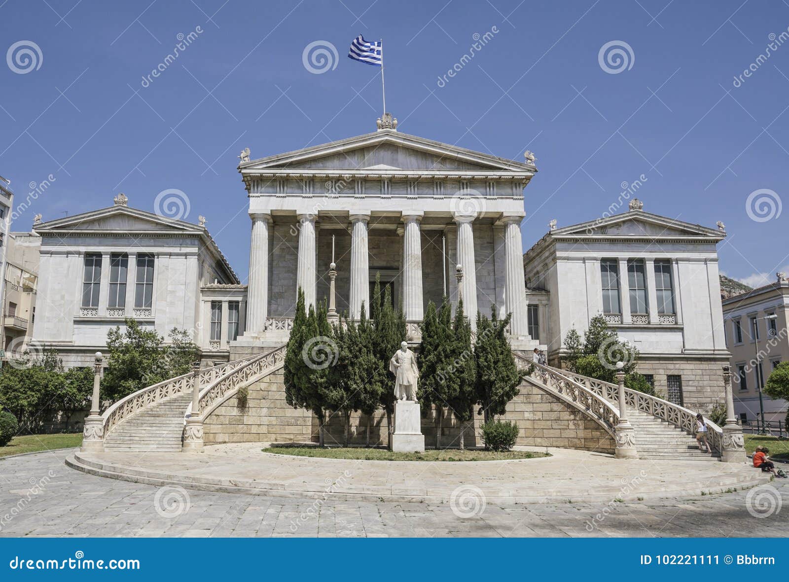 National Library of Greece in Athens Editorial Photo - Image of ...