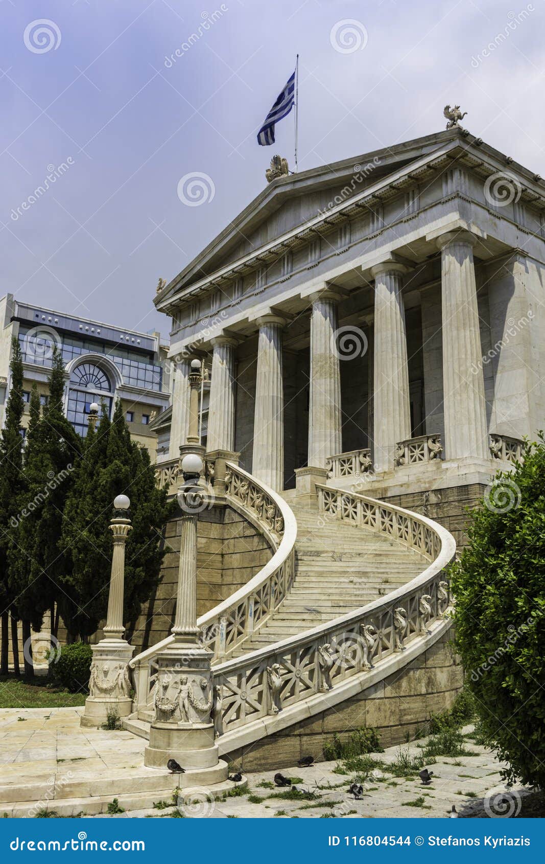 National Library of Greece stock photo. Image of academy - 116804544