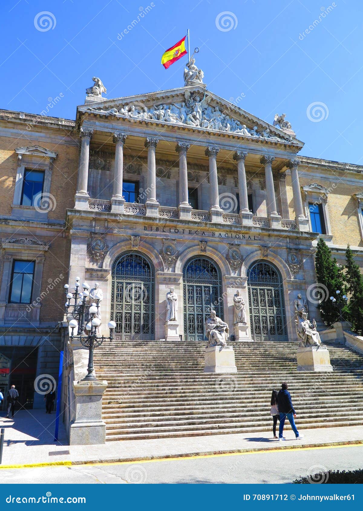 National Library, Madrid editorial photography. Image of blue - 70891712