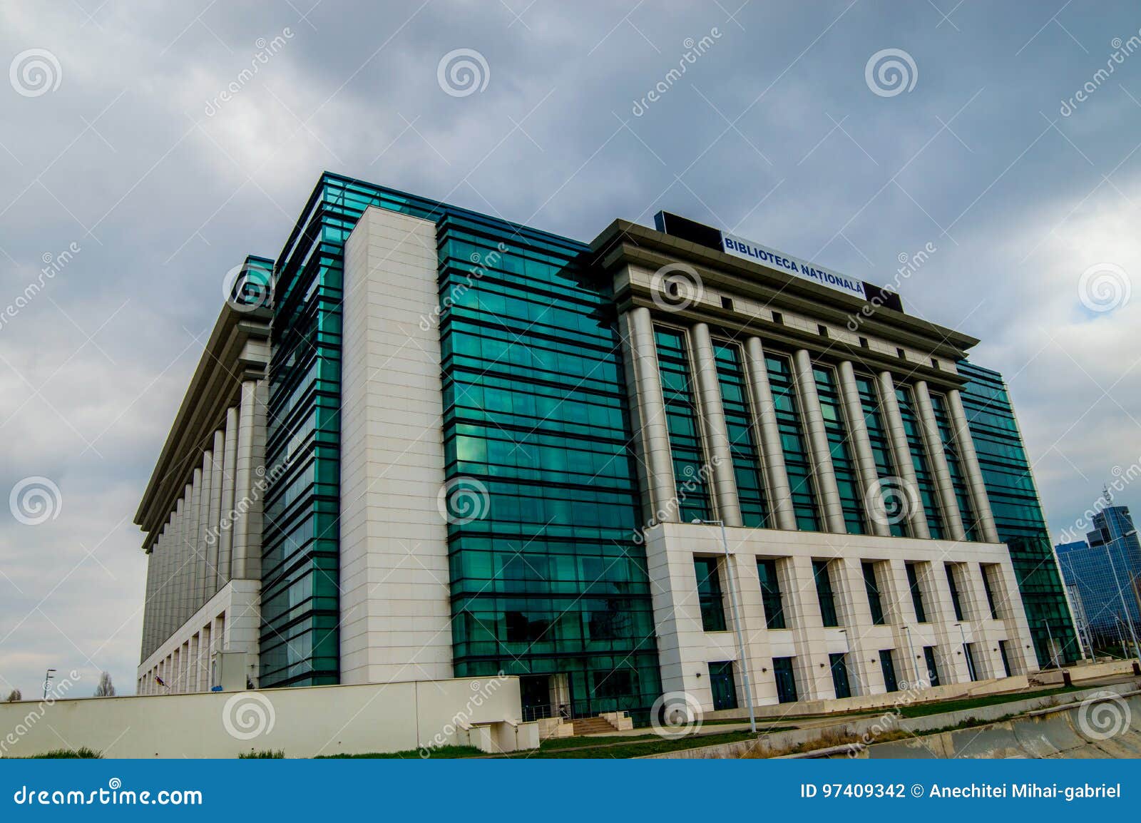 National Library of Romania Stock Photo - Image of bucharest ...