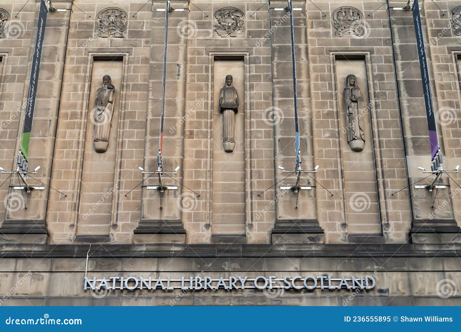 National Library of Scotland Statutes Editorial Image - Image of ...
