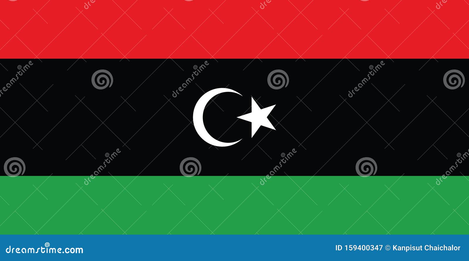 National Libya Flag, Official Colors and Proportion Correctly. National ...