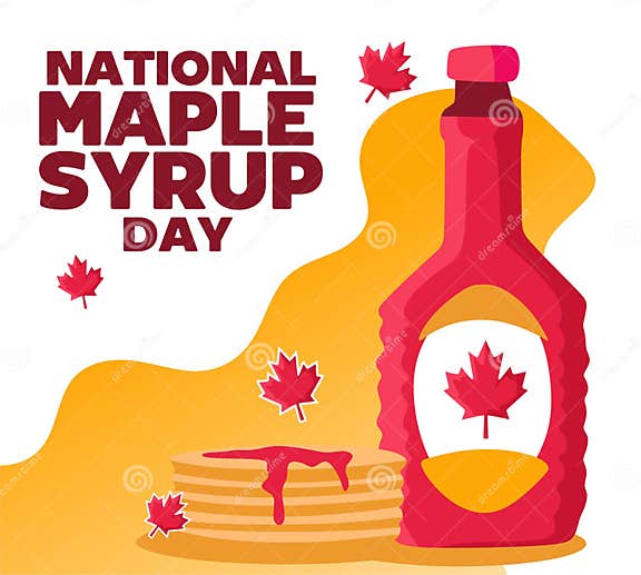 National Maple Syrup Day with Delicious Maple Syrup Stock Vector ...