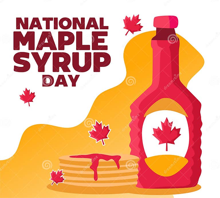 National Maple Syrup Day with Delicious Maple Syrup Stock Vector ...