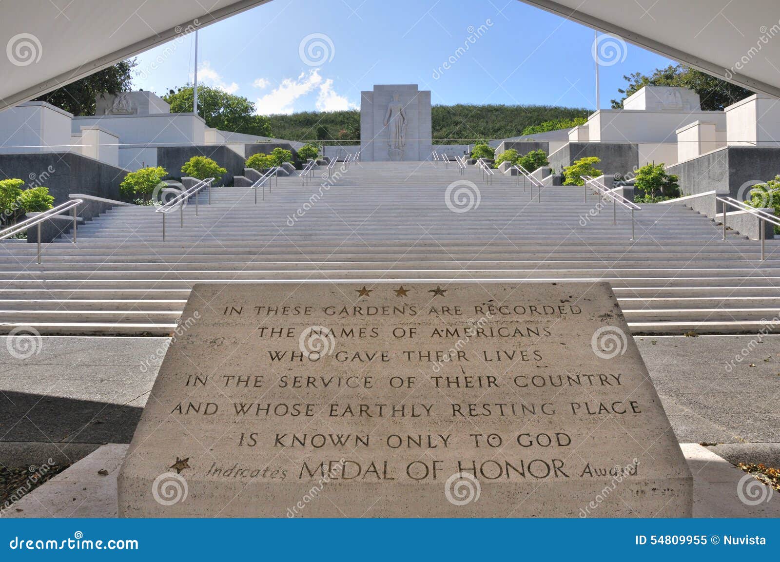 National Memorial Cemetery-Pacific Stock Image - Image of national ...