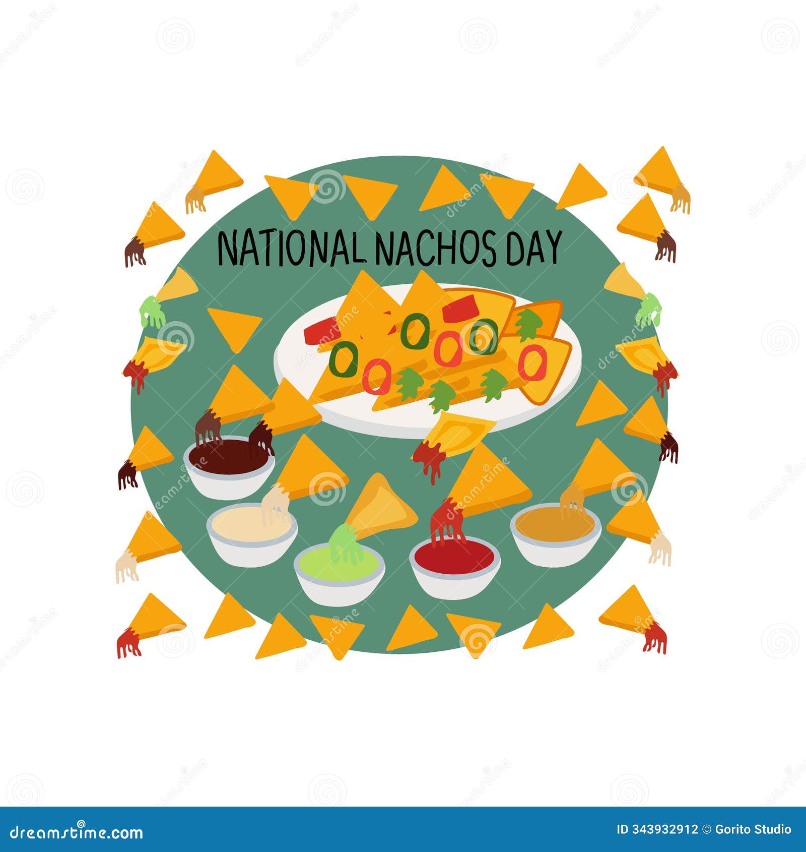 National Nachos Day Free Vector Illustration Stock Vector ...