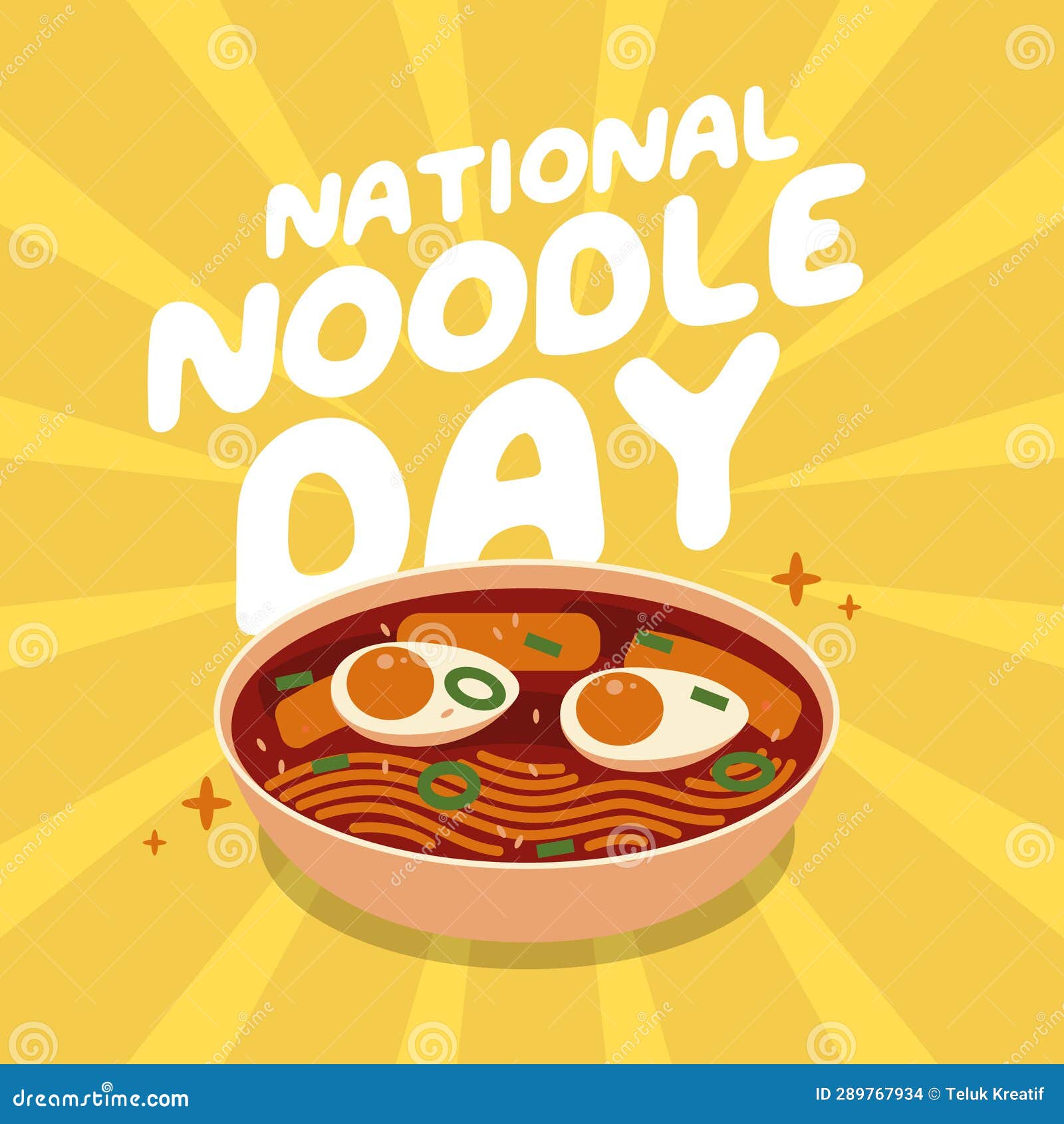 National Noodle Day Design Template Good for Celebration Usage. Stock ...