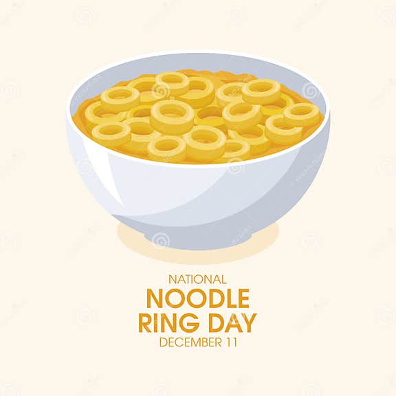 National Noodle Ring Day Vector Stock Vector - Illustration of noodle ...