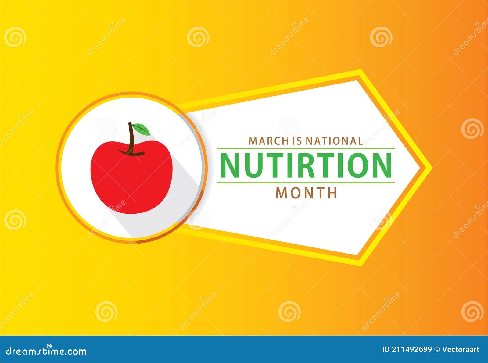 National Nutrition Month Concept Design Stock Vector - Illustration of ...