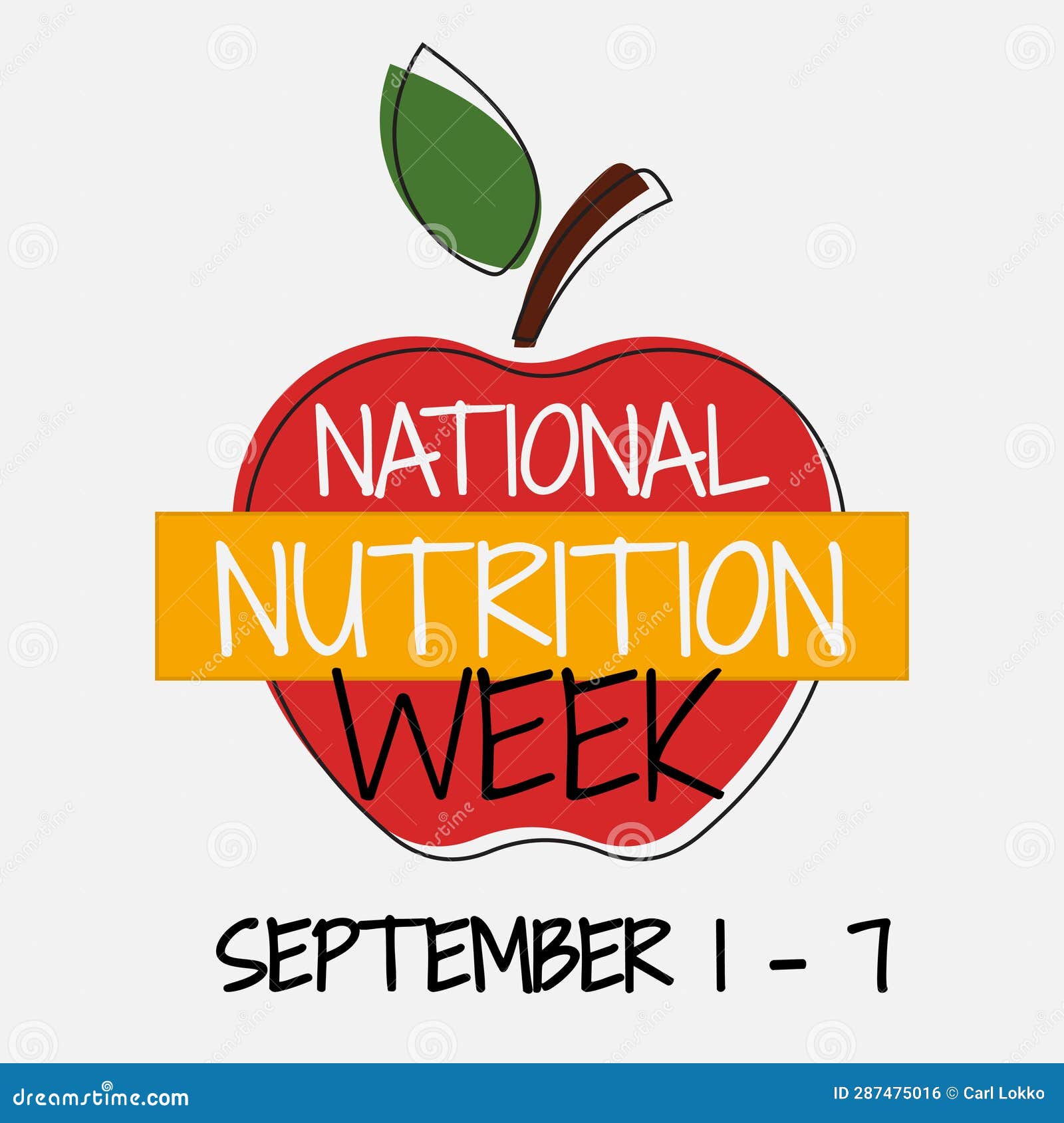 National Nutrition Week Campaign Banner. September 1 - 7 Stock ...