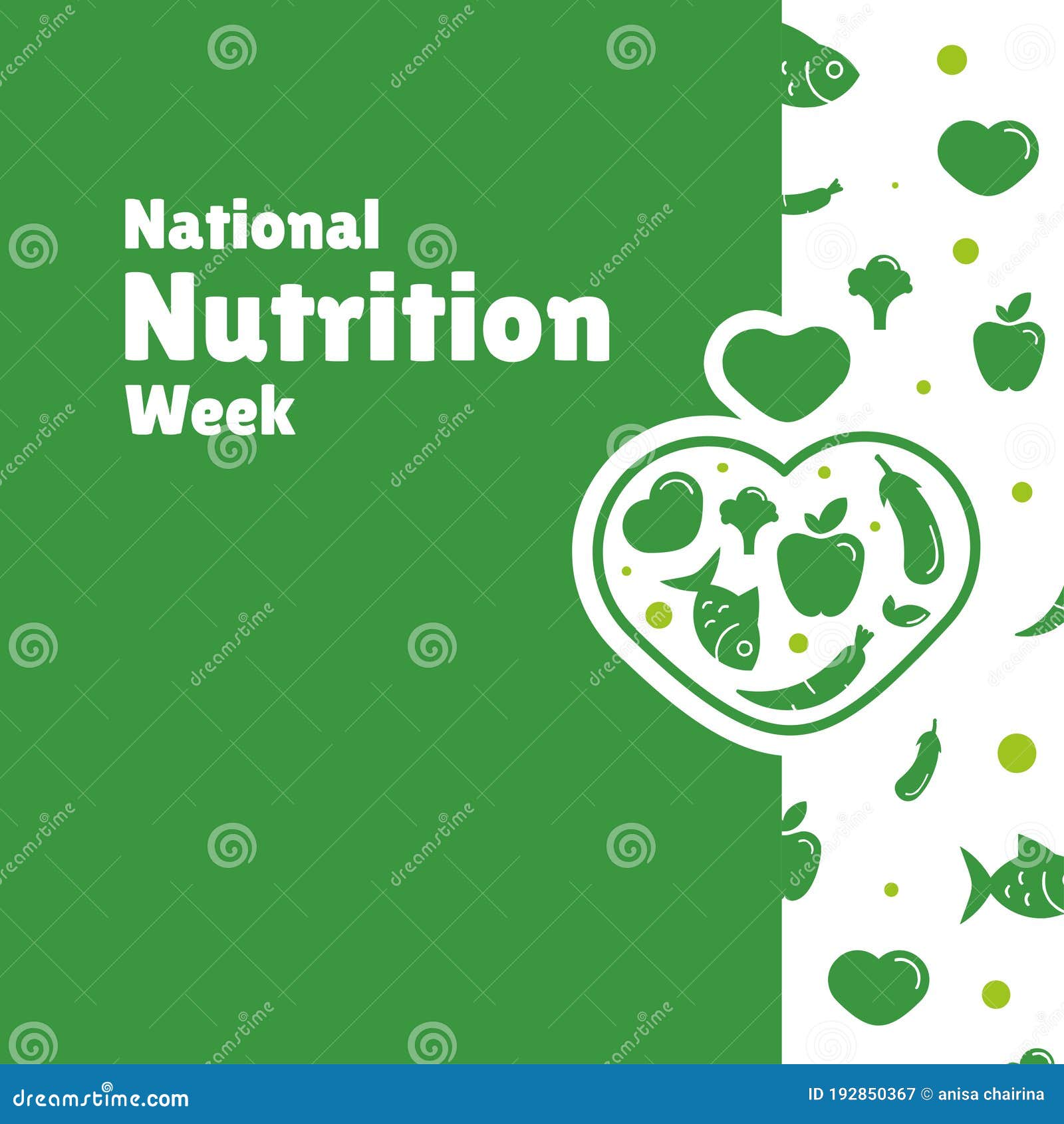 National Nutrition Week Vector Design Illustration for Celebrate Moment ...