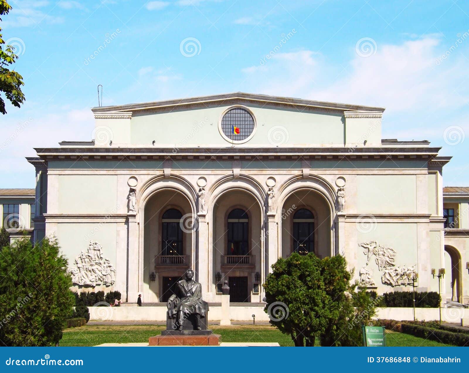 National Opera House in Bucharest Stock Photo - Image of music ...