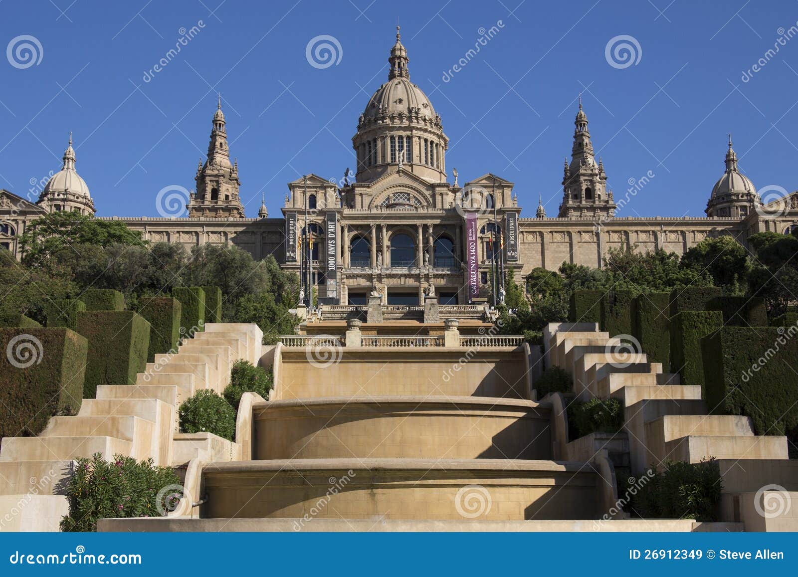 National Palace - Barcelona - Spain Editorial Stock Image - Image of ...