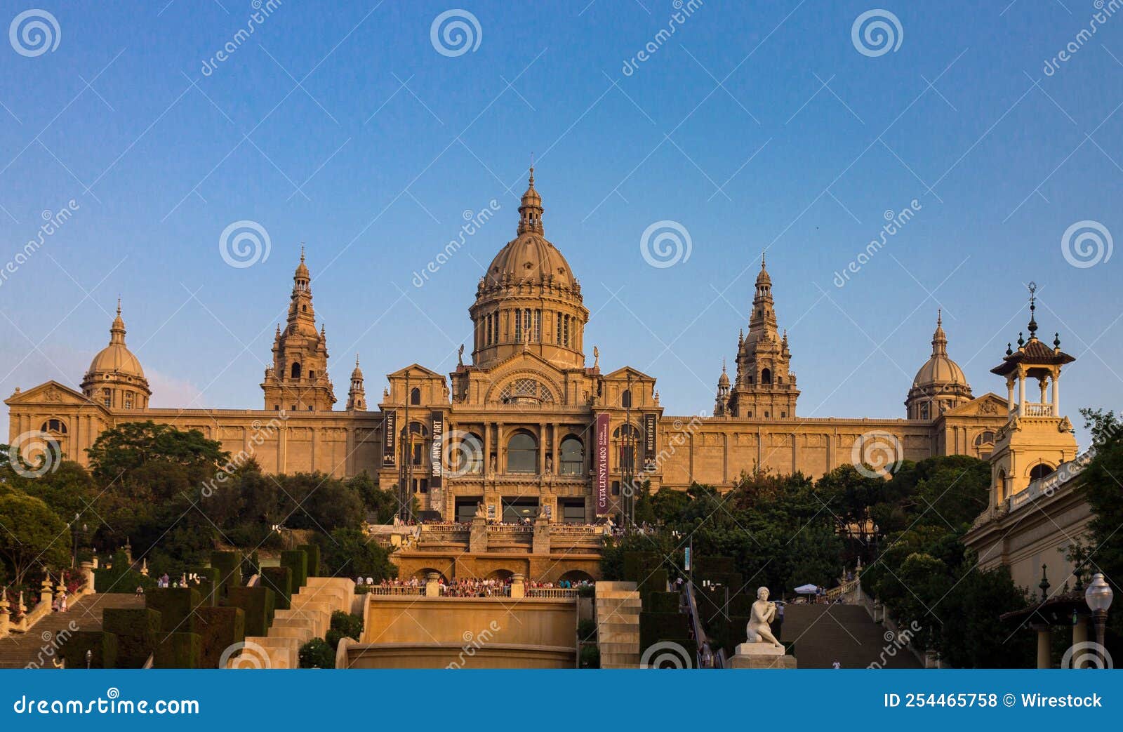 National Palace of Montjuic in Barcelona Editorial Stock Photo - Image ...