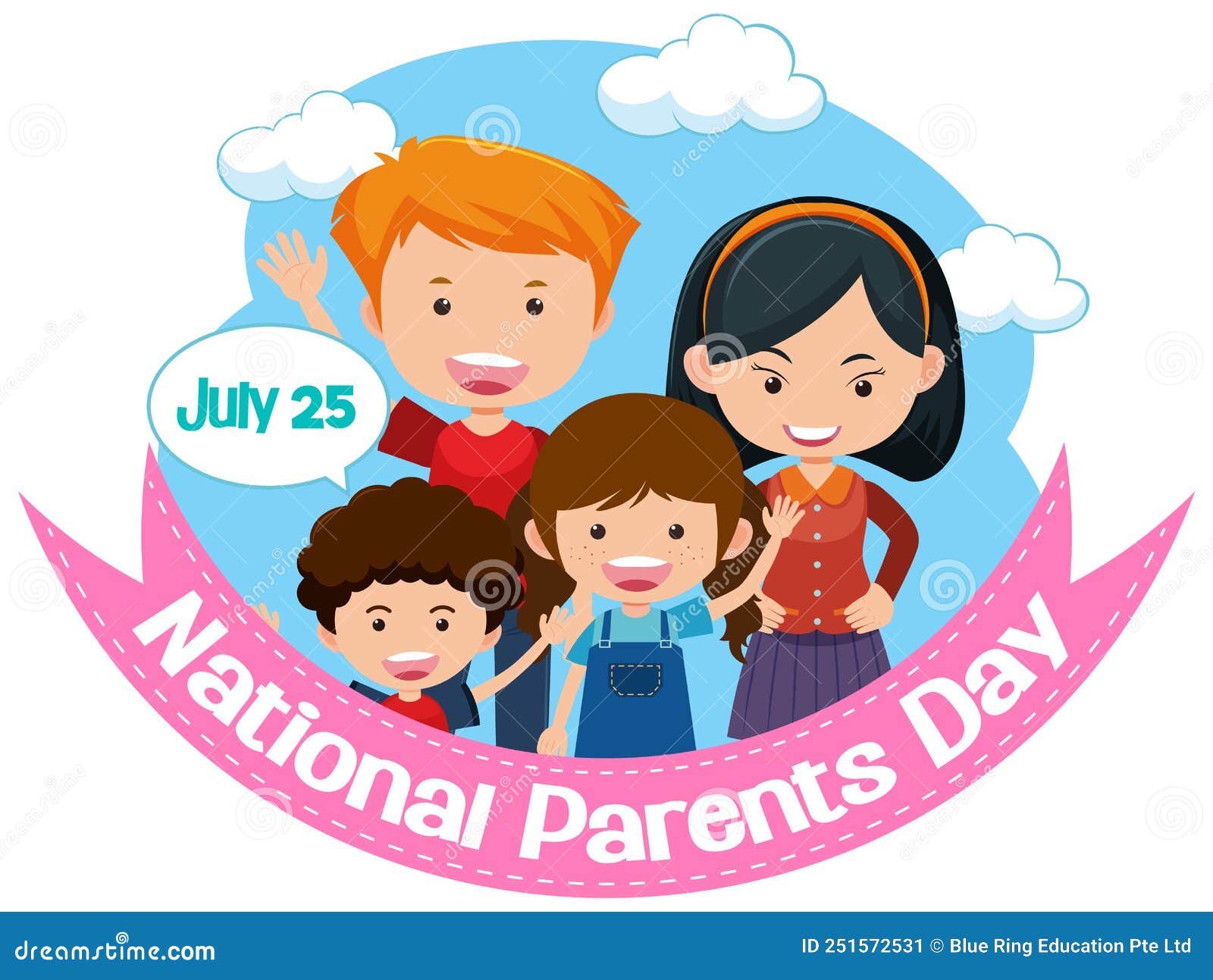National Parents Day Poster Template Stock Vector - Illustration of ...