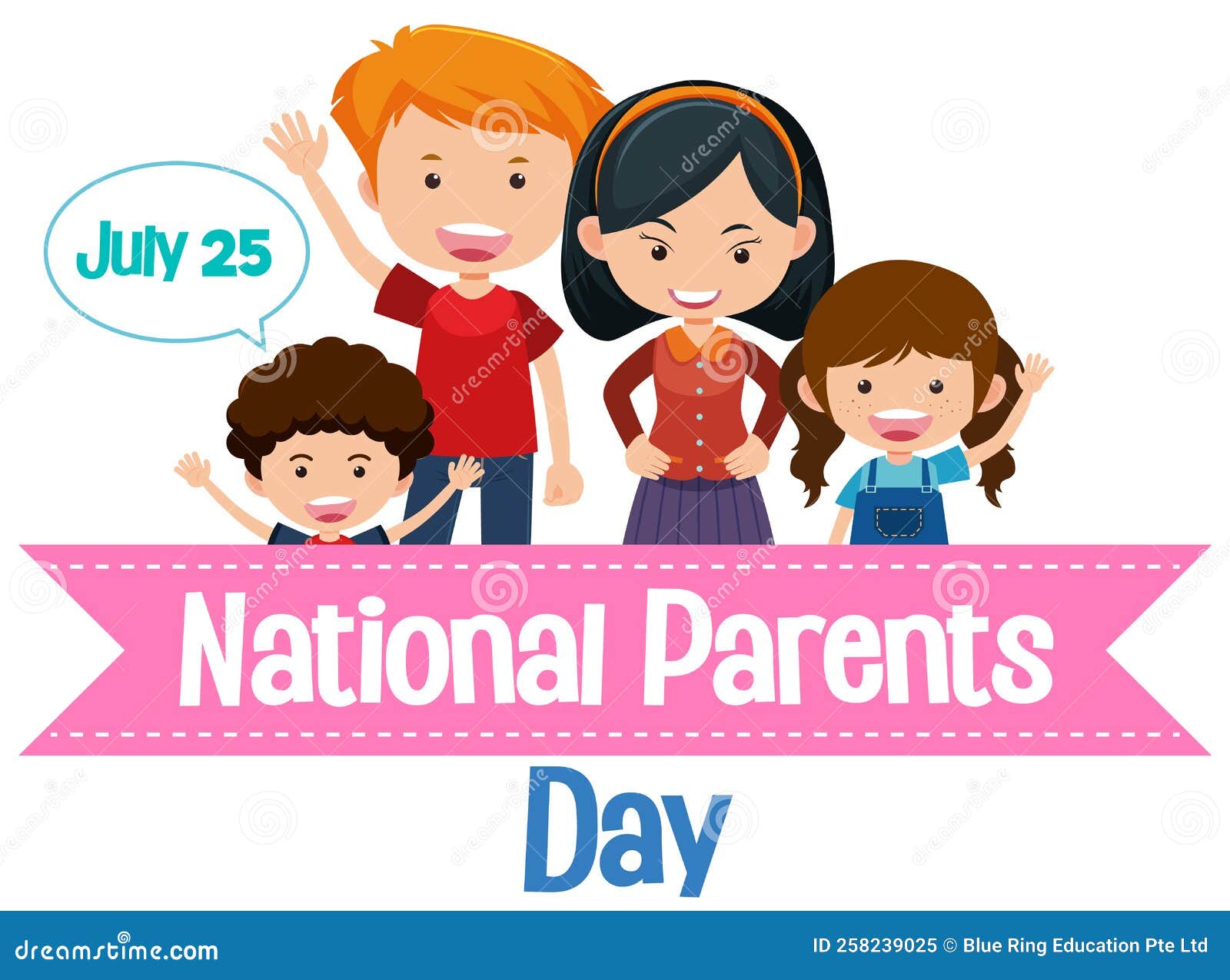 National Parents Day Poster Template Stock Vector - Illustration of ...