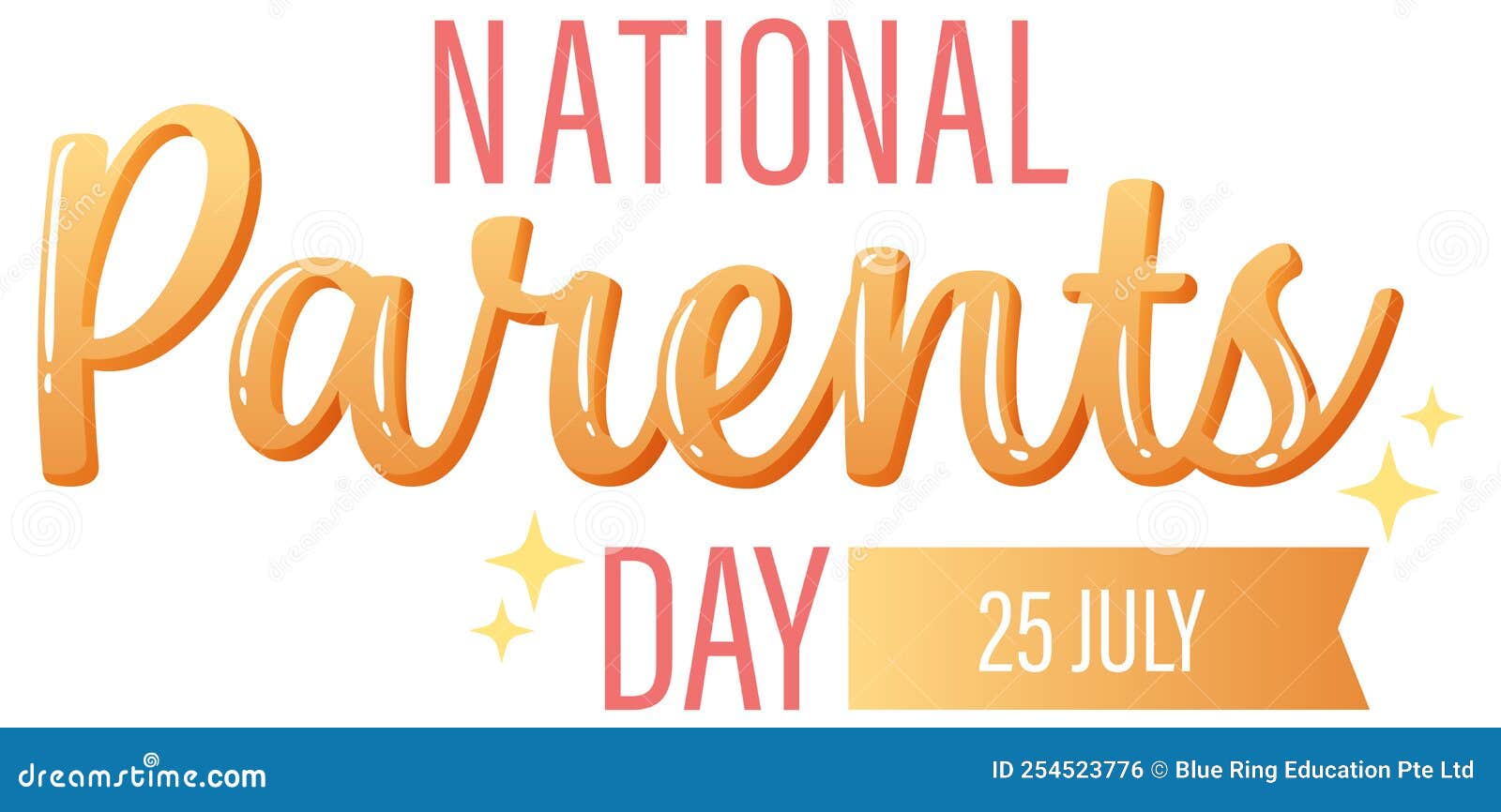 National Parents Day on 25th July Stock Vector - Illustration of ...