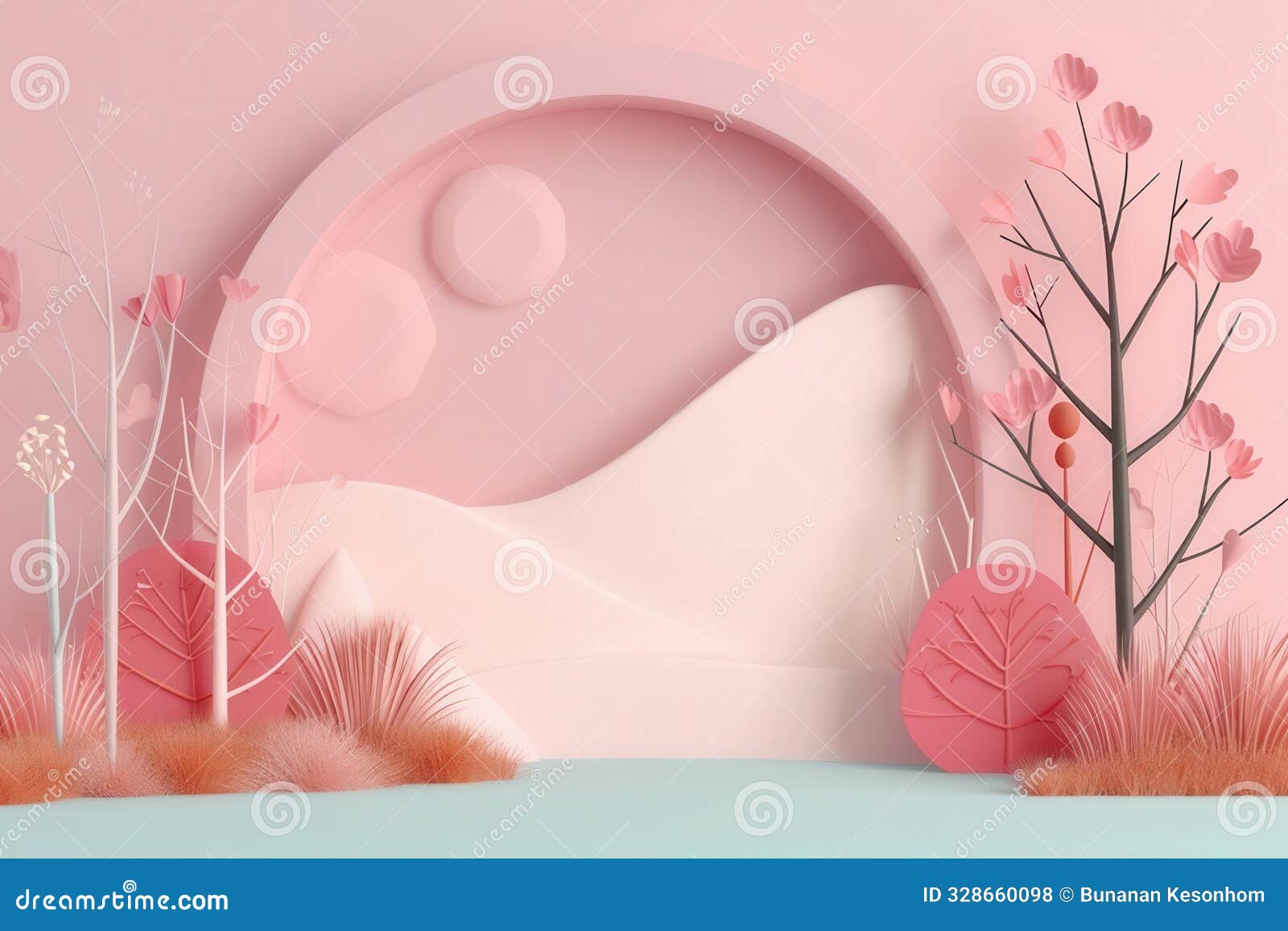 National Park Entrance Signboard Flat Design Front View Nature Theme 3D ...