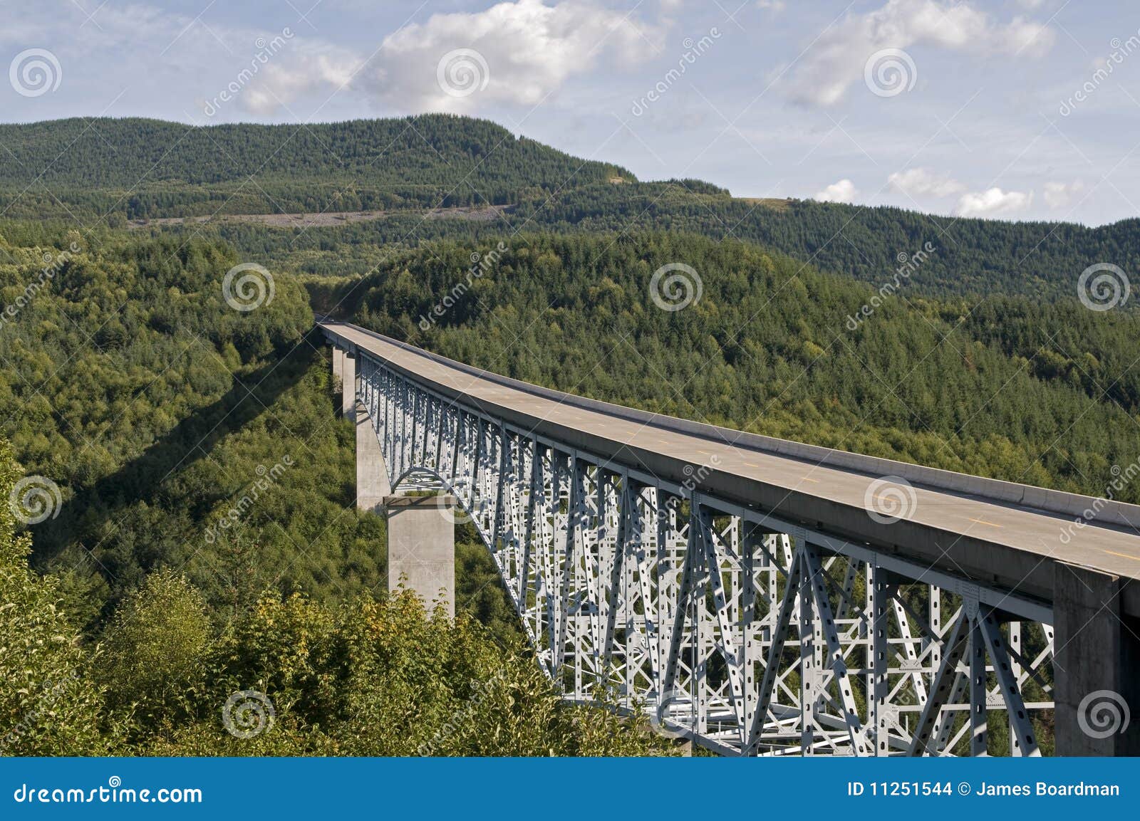 National Park Long Car Bridge Stock Photo - Image of scenic, cascades ...