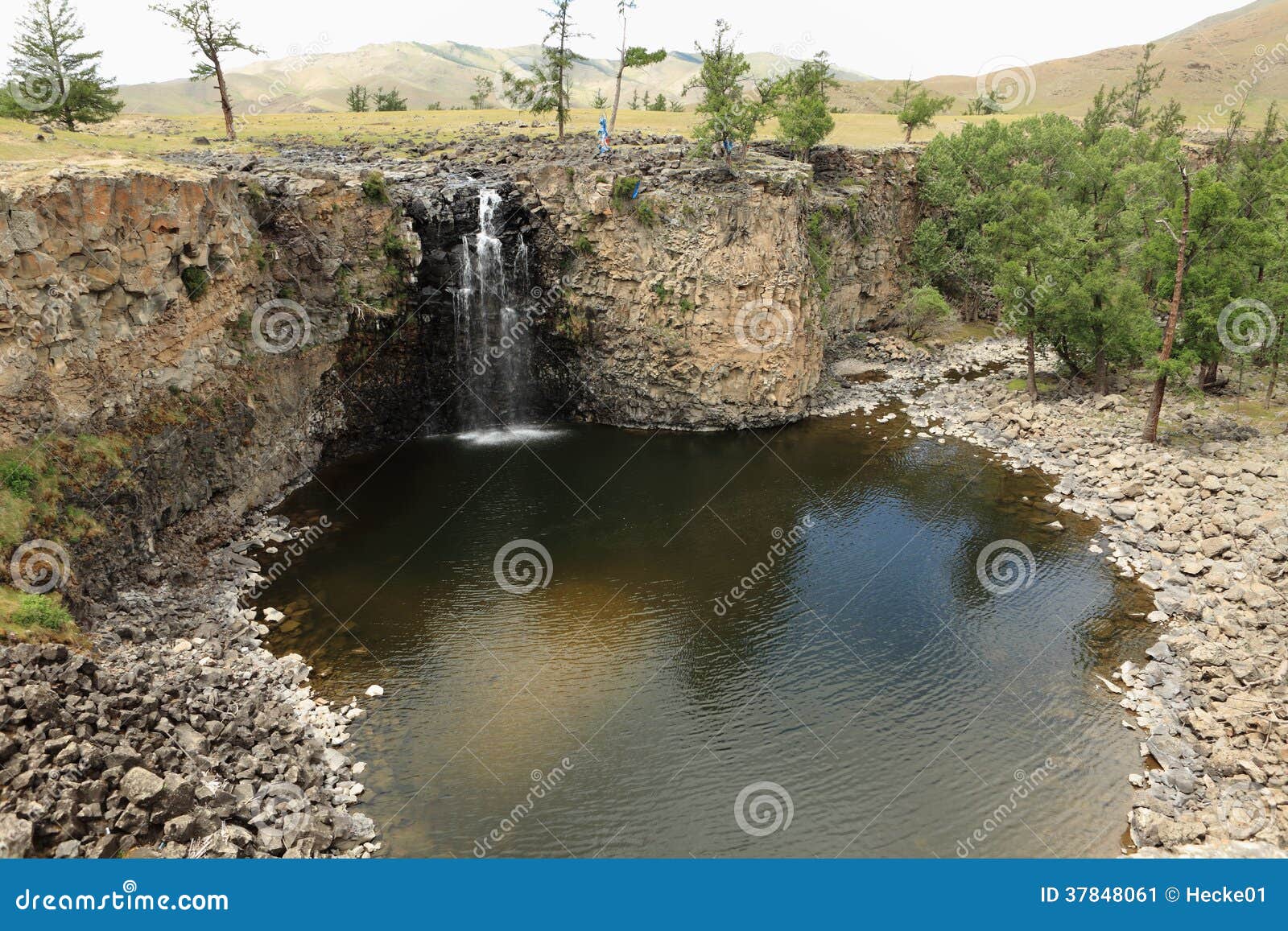 National Park Orkhon Valley Stock Image - Image of waterfall, mongolia ...