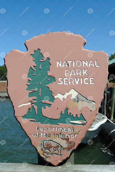 National Park Service Sign editorial photography. Image of department ...