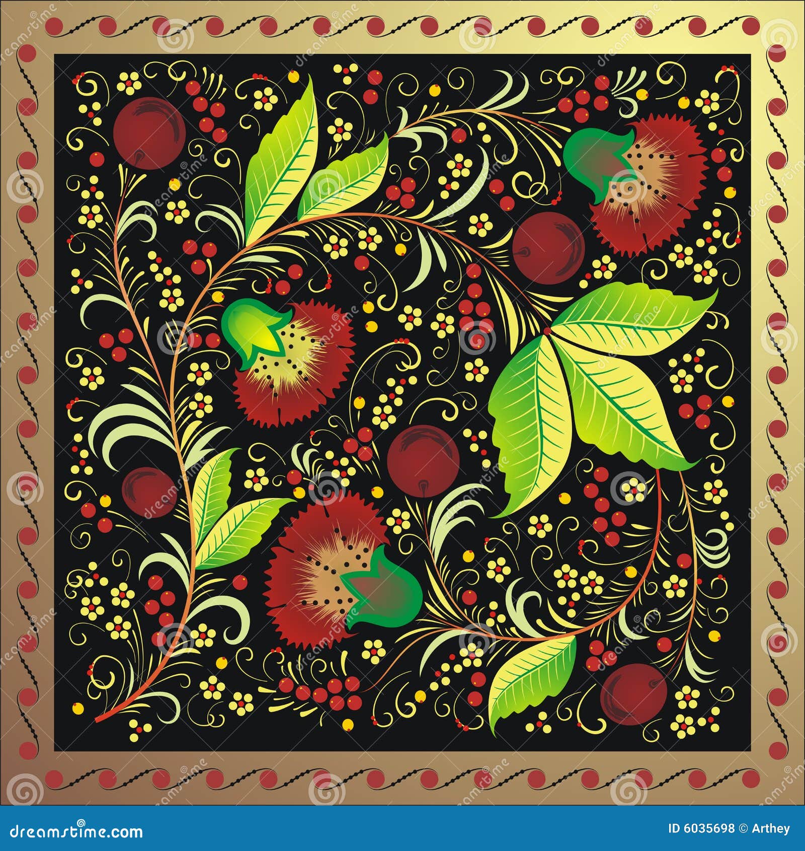 National pattern of Russia stock vector. Illustration of creative - 6035698