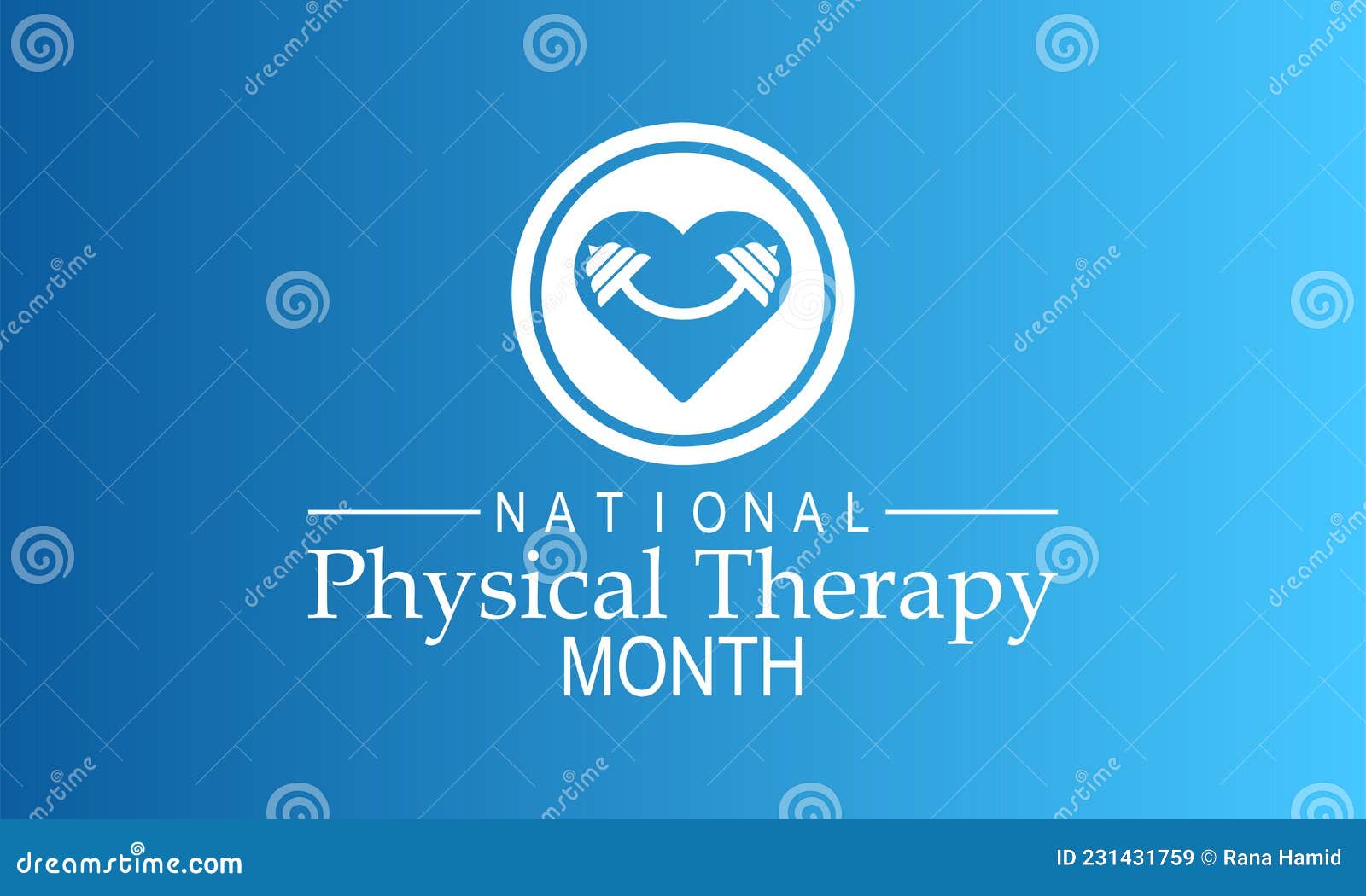 National Physical Therapy Month Banner Design with White Background ...