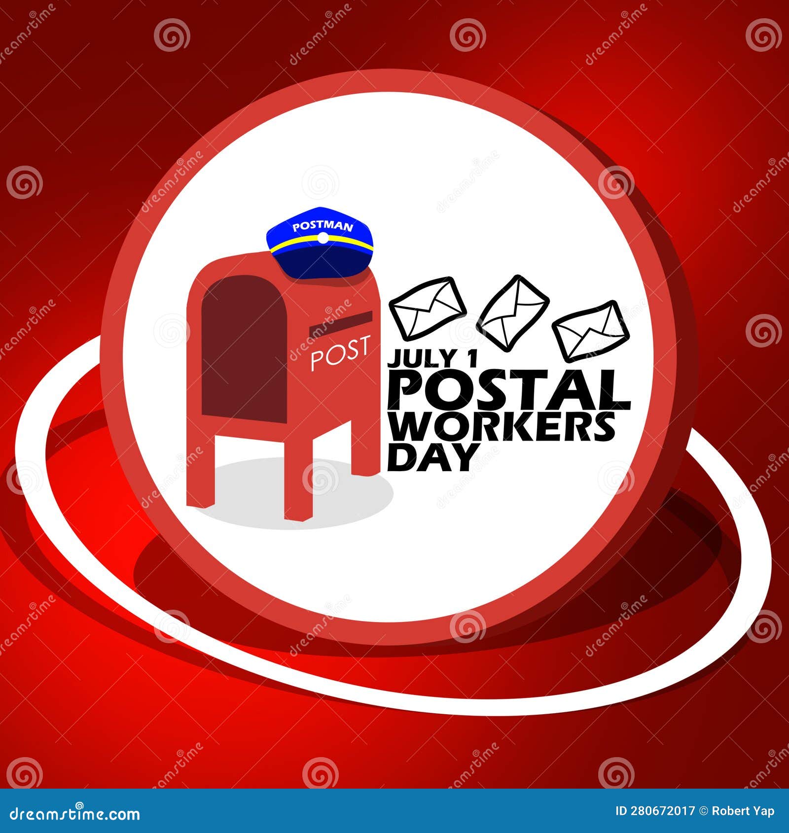 Set Of Postal Workers In Different Poses. Courier Or Delivery Service ...