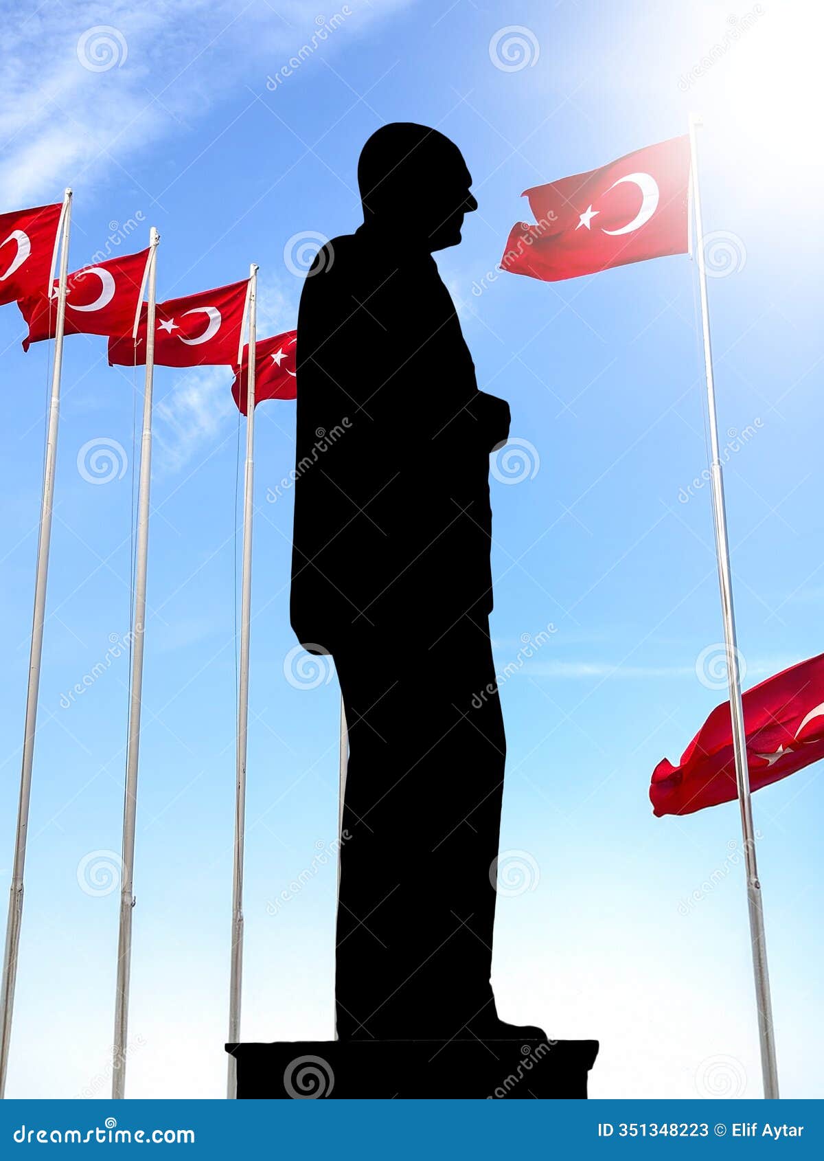 Statue, Flags And Palace Royalty-Free Stock Image | CartoonDealer.com ...