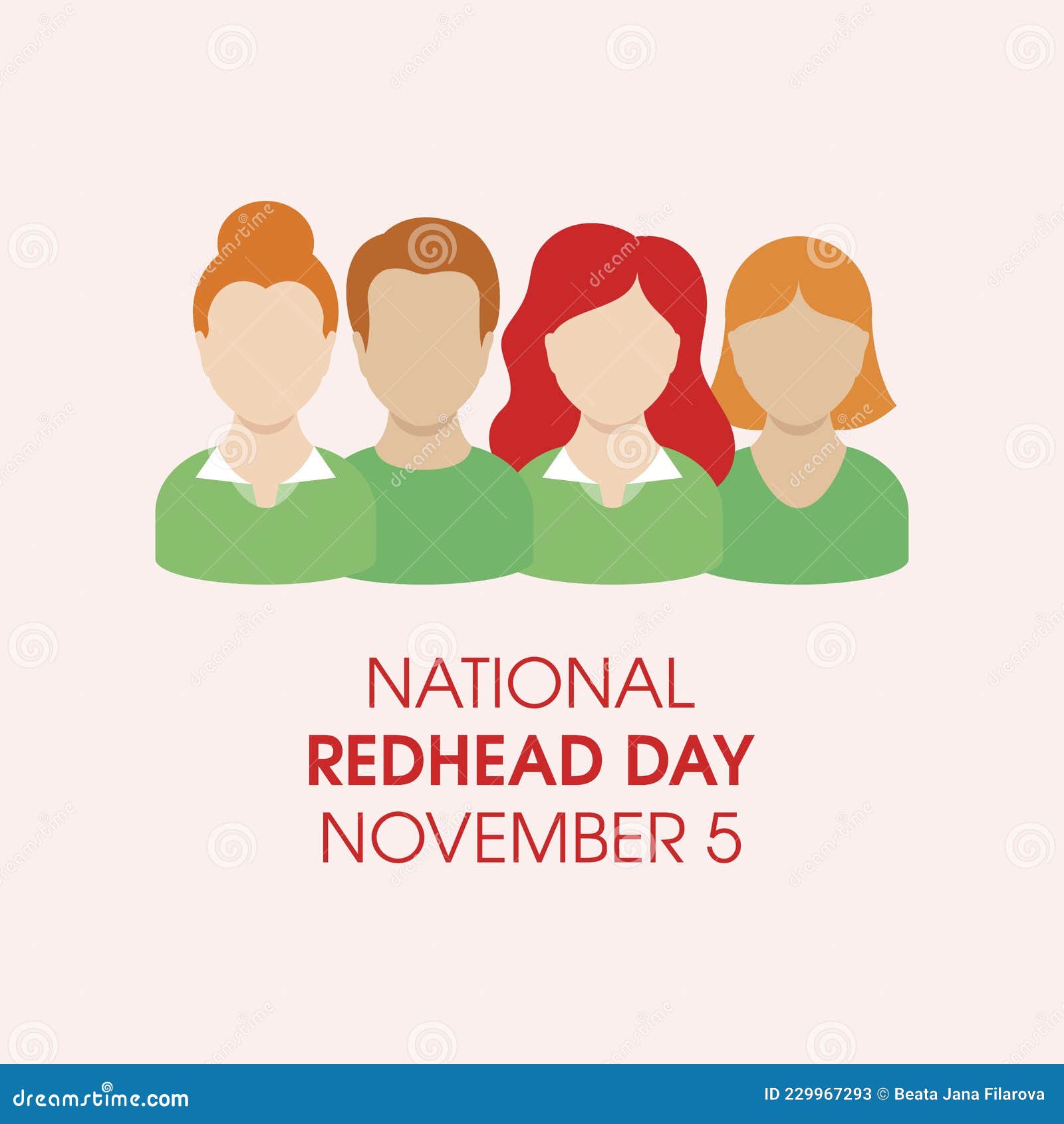 National Redhead Day Vector Stock Vector Illustration Of Graphic
