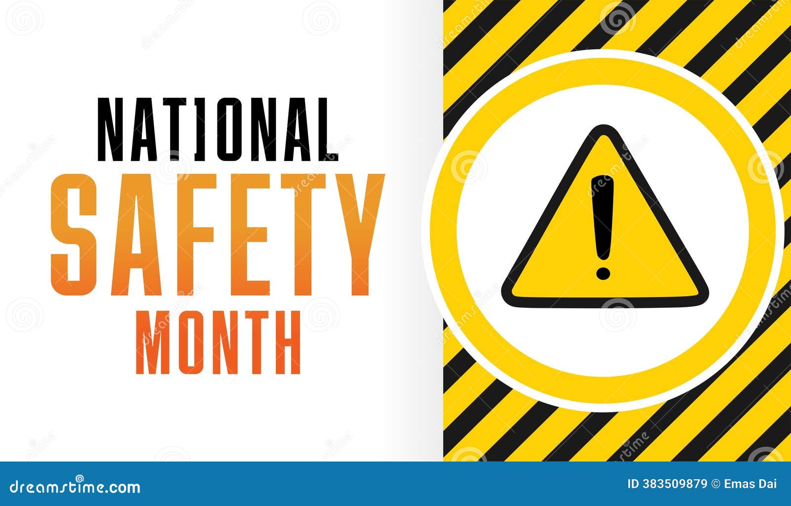 National Safety Month In June An Annual Month Campaign Stock ...