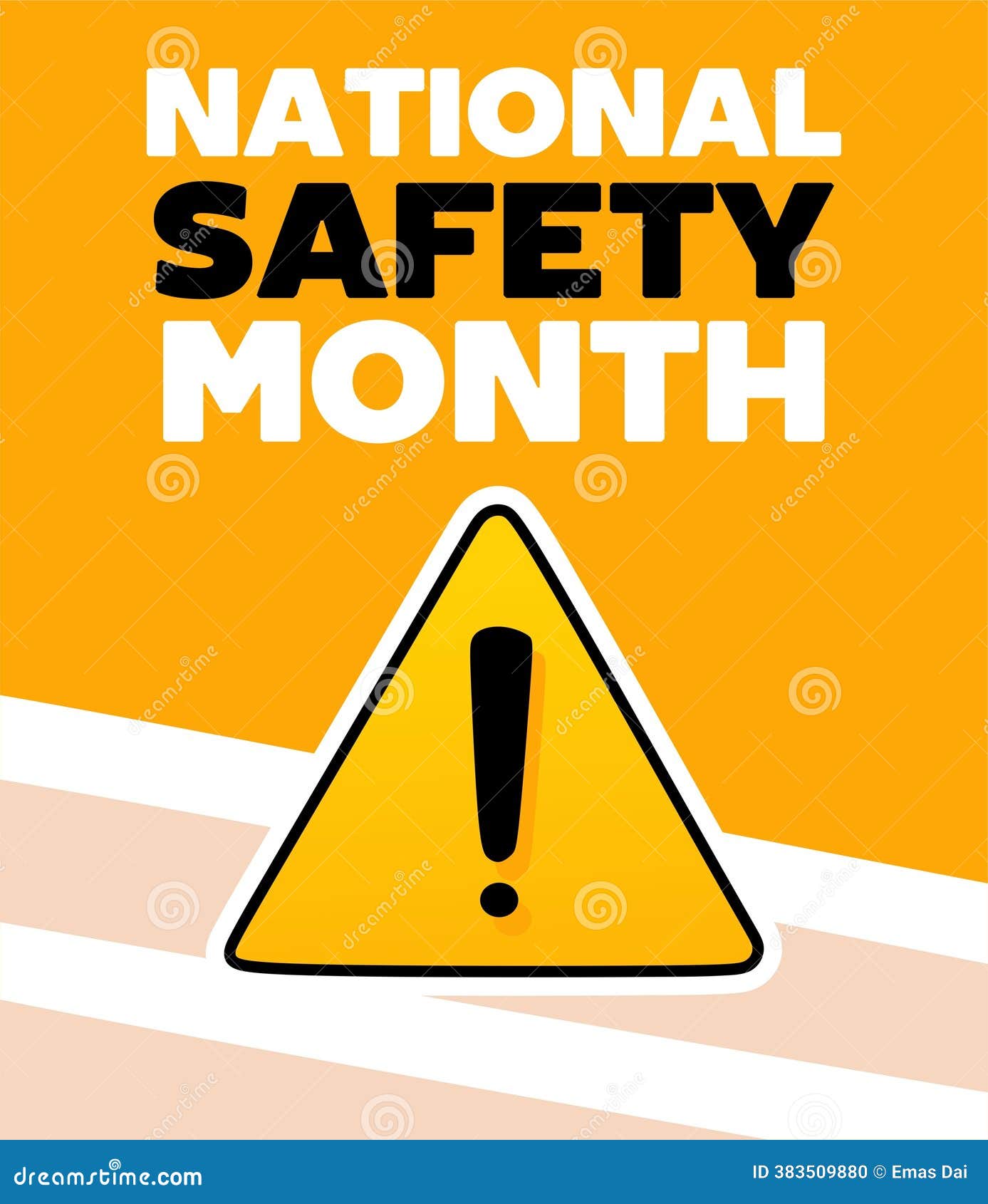 National Safety Month In June An Annual Month Campaign Stock ...