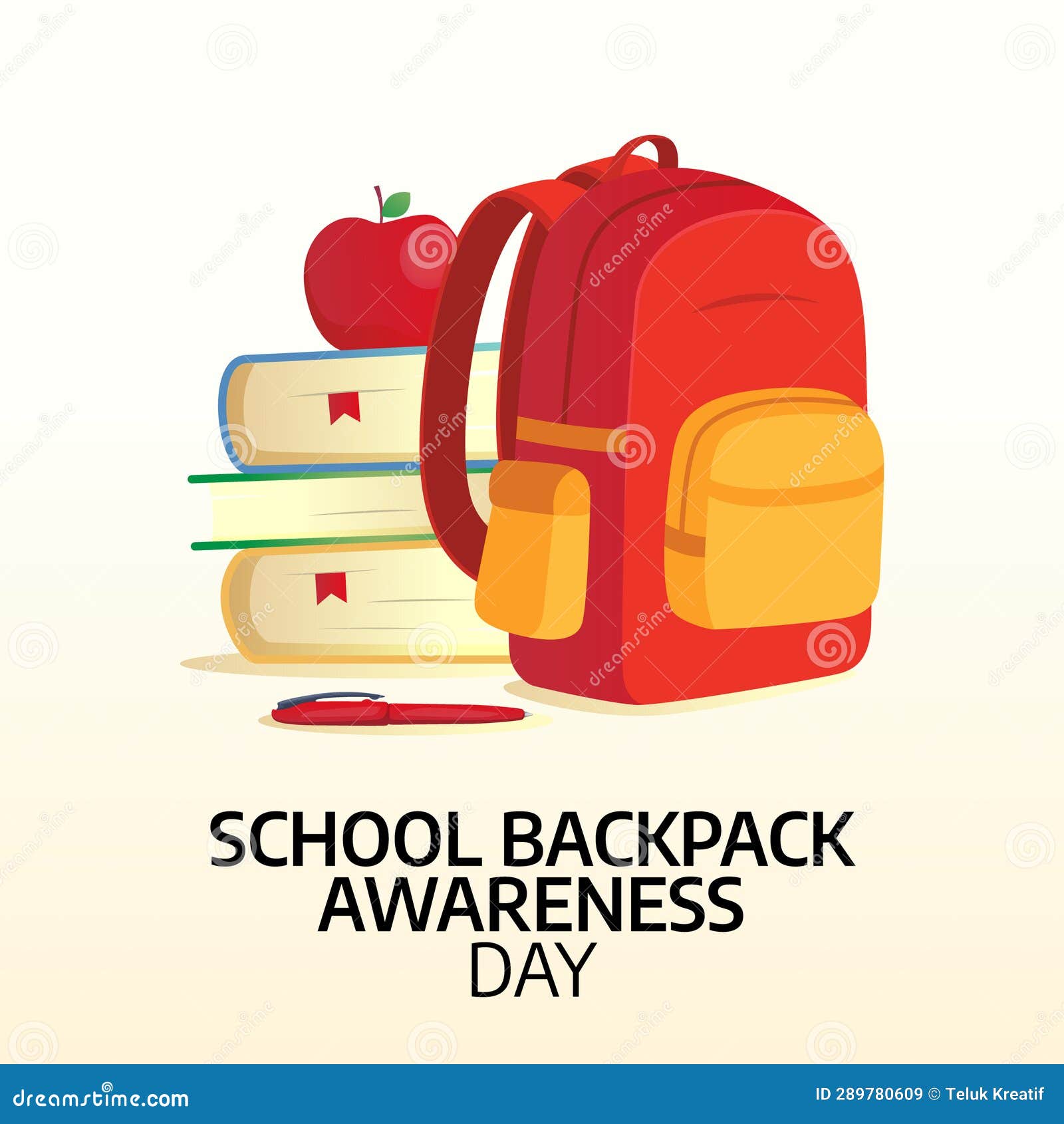 National School Backpack Awareness Day Design Template Good for ...