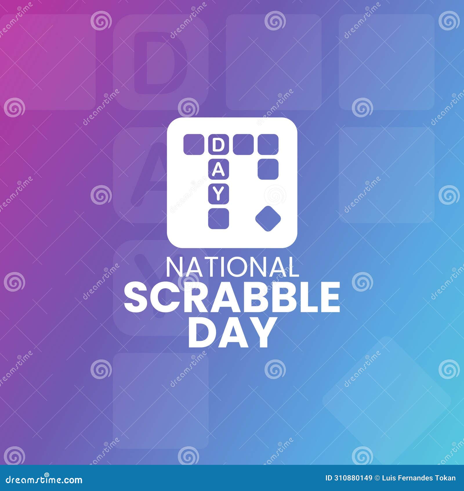 National Scrabble Day April 13 Stock Illustration Illustration Of