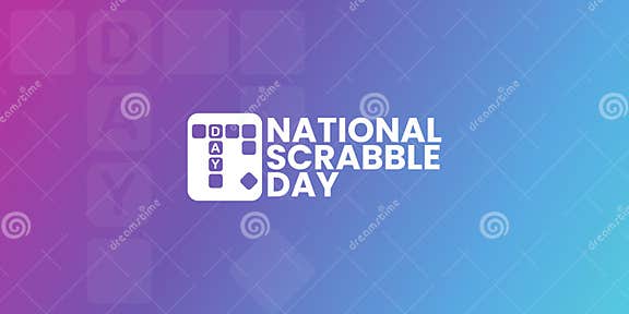National Scrabble Day Banner April 13 Stock Vector Illustration Of