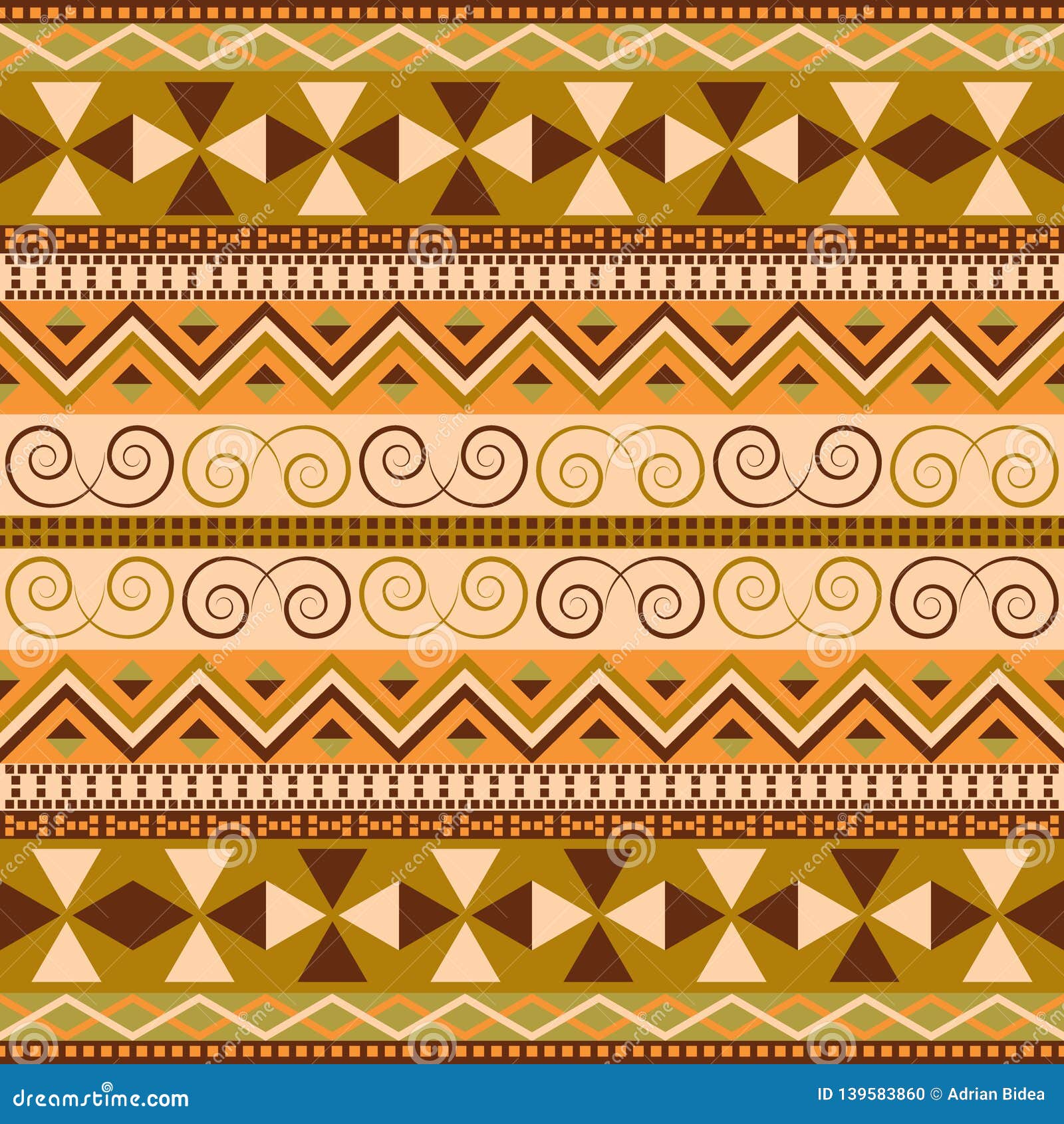 Continuous Traditional Motifs. Stock Photo - Image of geometric, decor ...