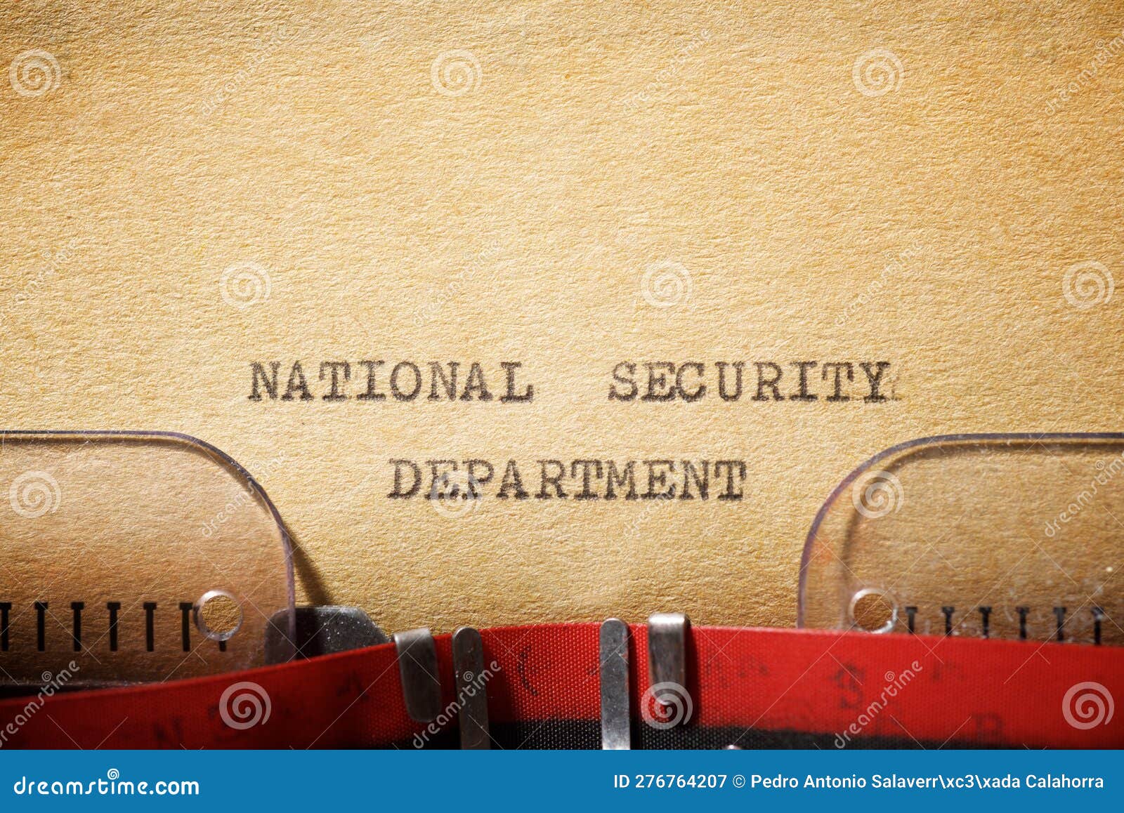 National Security Department Text Stock Image - Image of typewriter ...