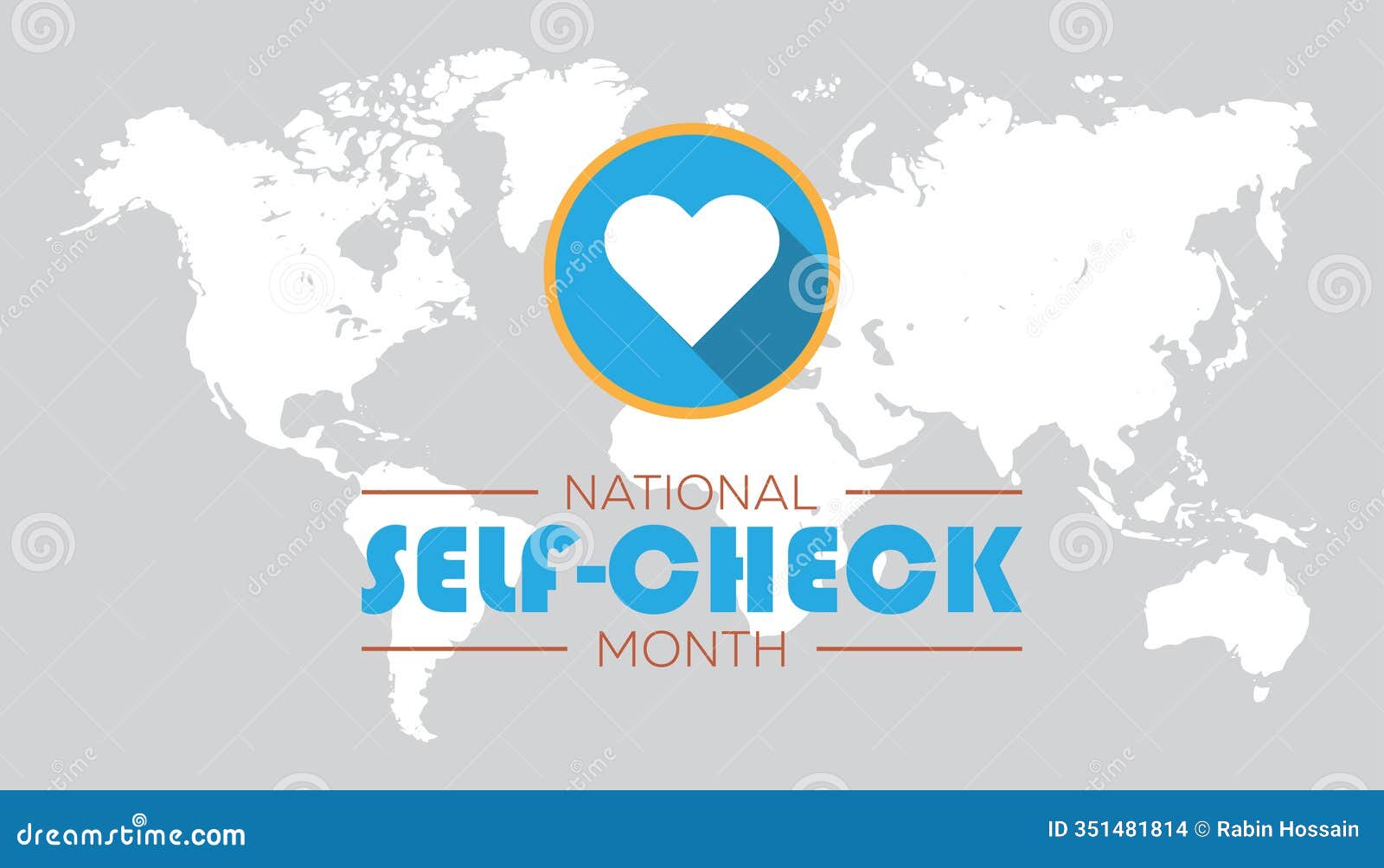 National Self Check Month Creative Concept Design. Stock Vector ...