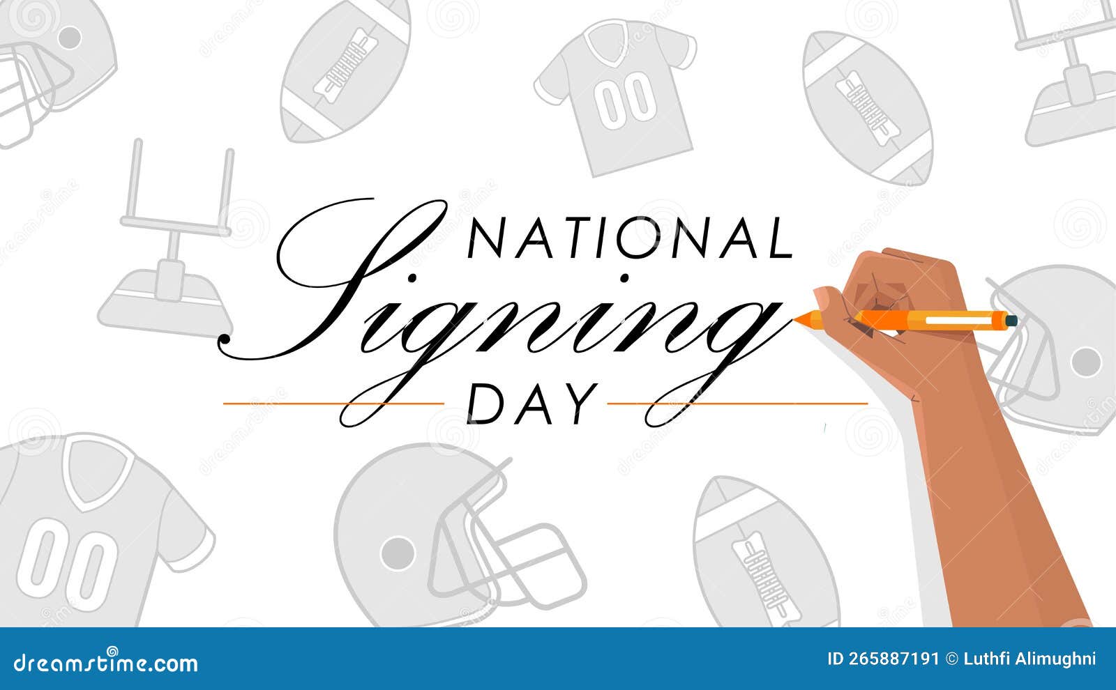 National Signing Day Banner Template Stock Illustration - Illustration ...