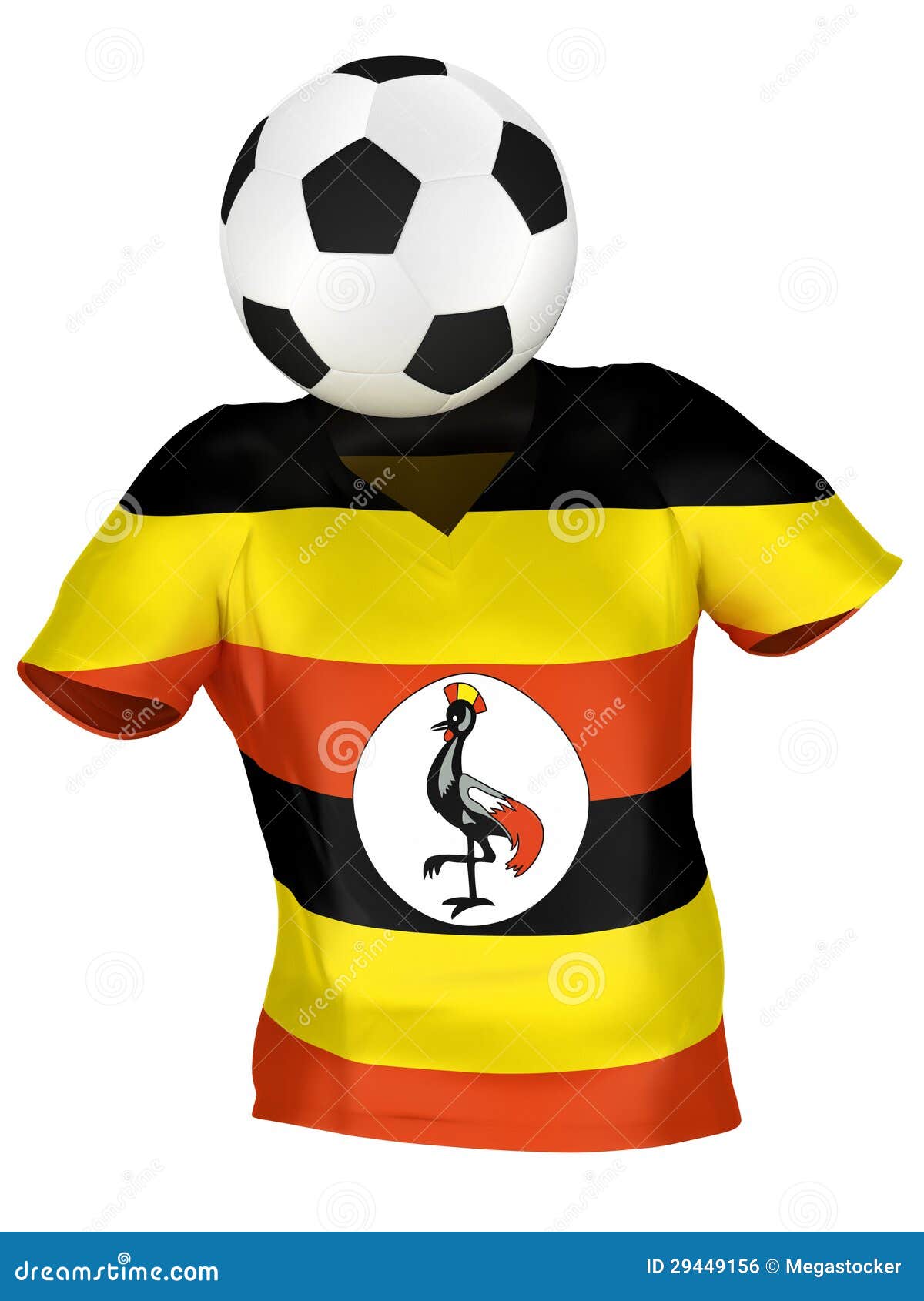 National Soccer Team of Uganda Stock Illustration - Illustration of ...