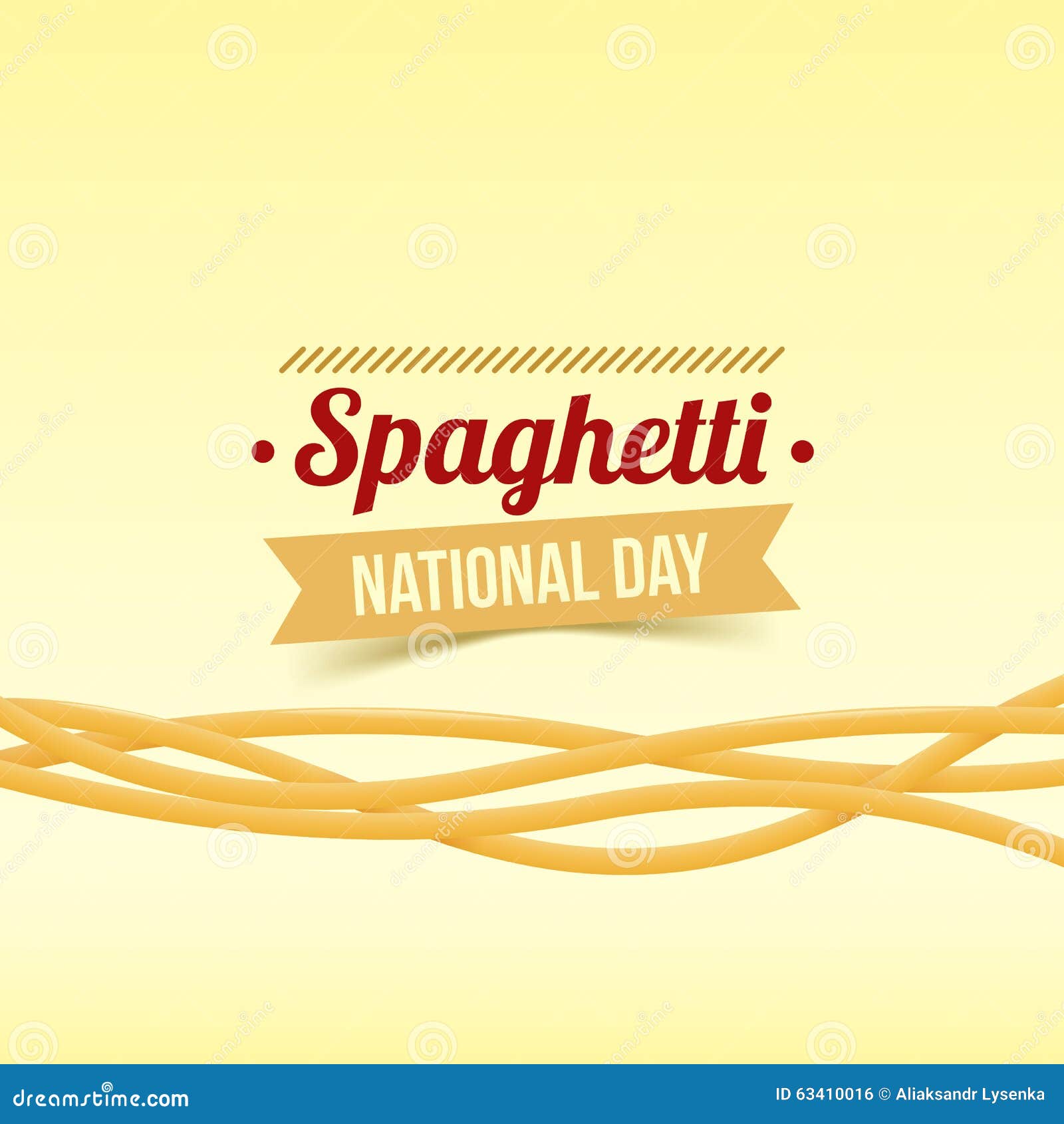 National Spaghetti Day Calligraphy Hand Lettering Isolated On White ...