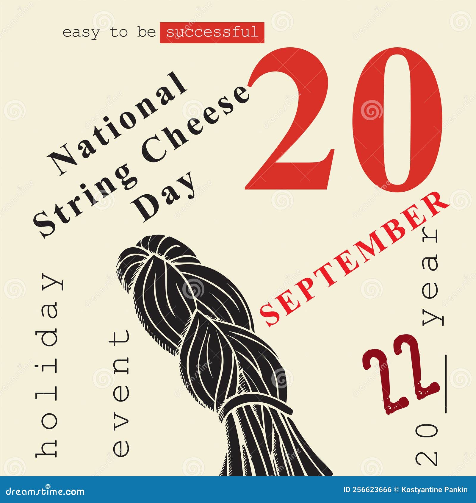 National String Cheese Day stock illustration. Illustration of month ...