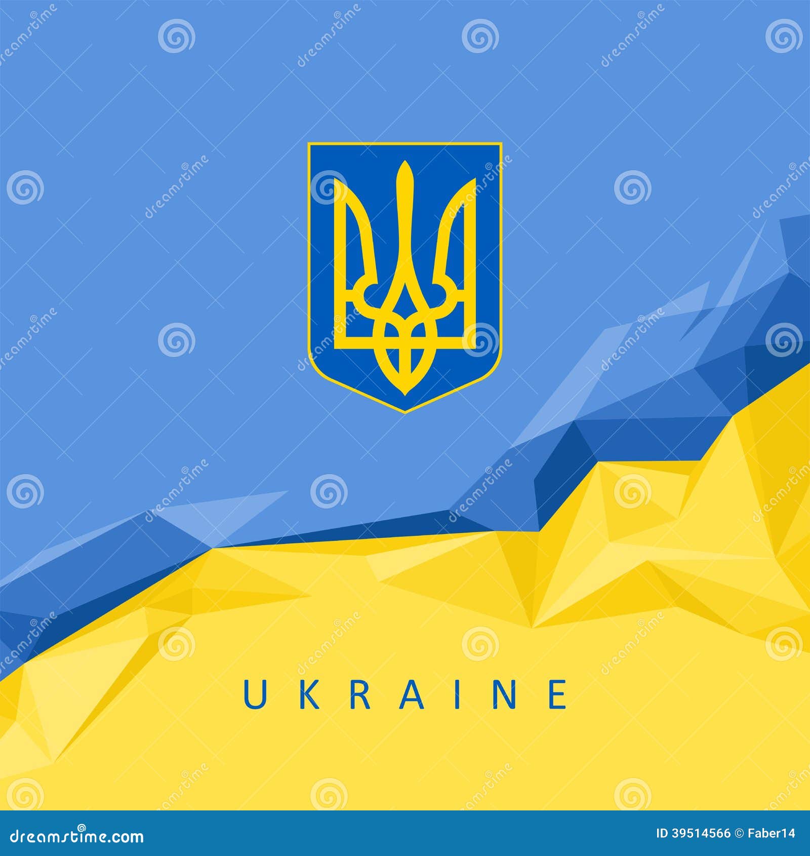 The National Symbol Of The Ukraine - Abstract Background Vector ...