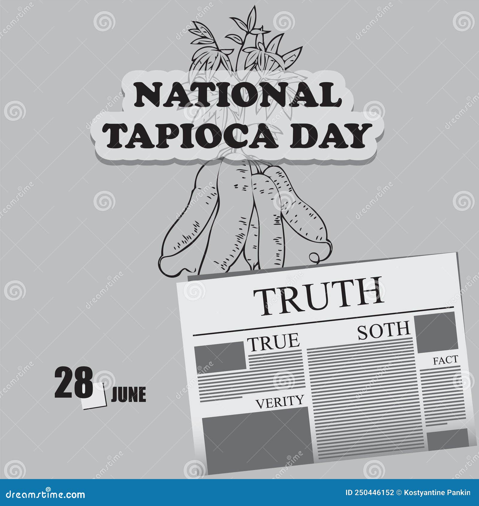 National Tapioca Day stock vector. Illustration of design - 250446152